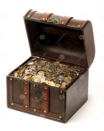 Money chest stock image. Image of gold, treasure, brown - 7917117