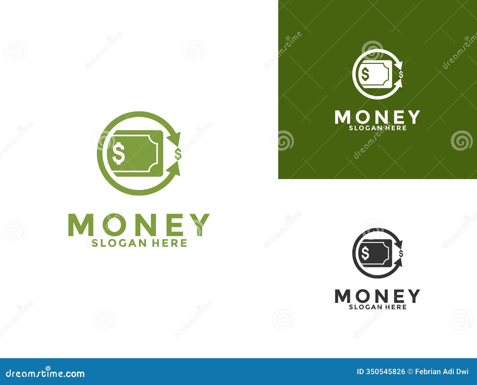Money with Circle Arrow Logo. Money Logo Design Vector. Digital Payment ...