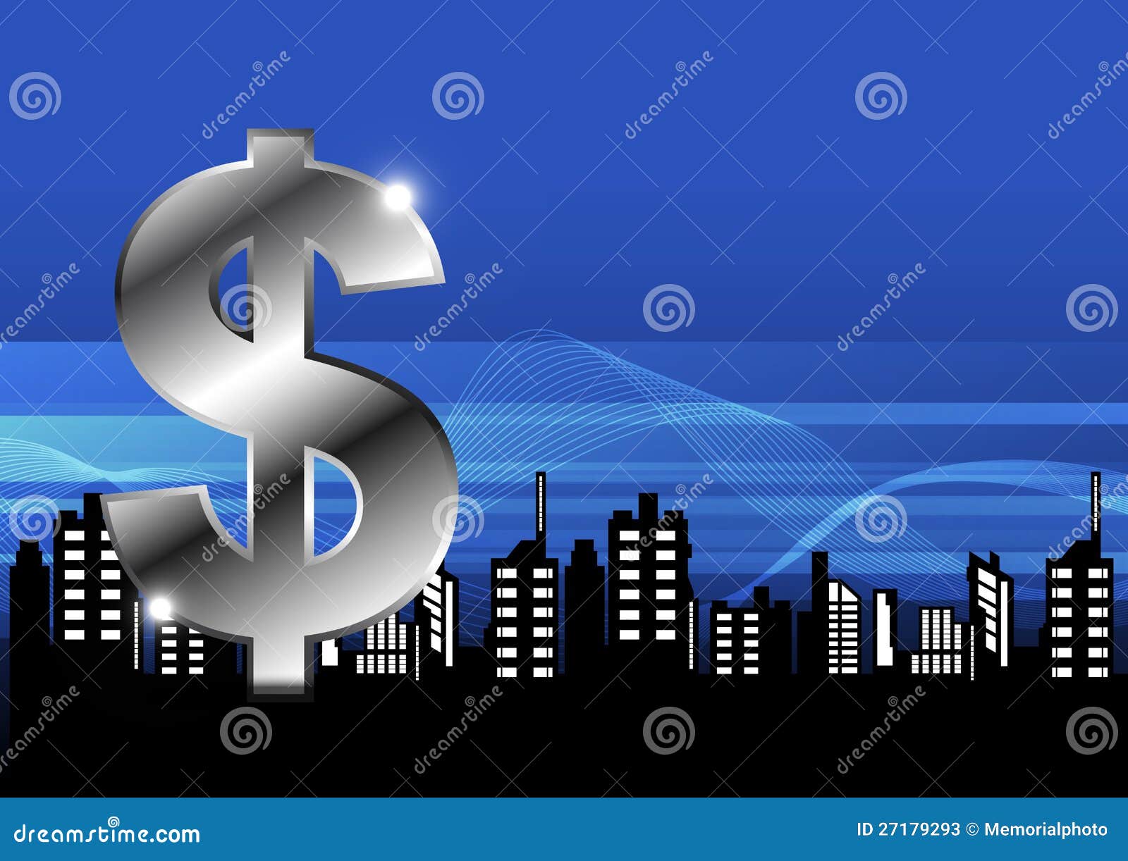 Money with city stock vector. Illustration of payment - 27179293