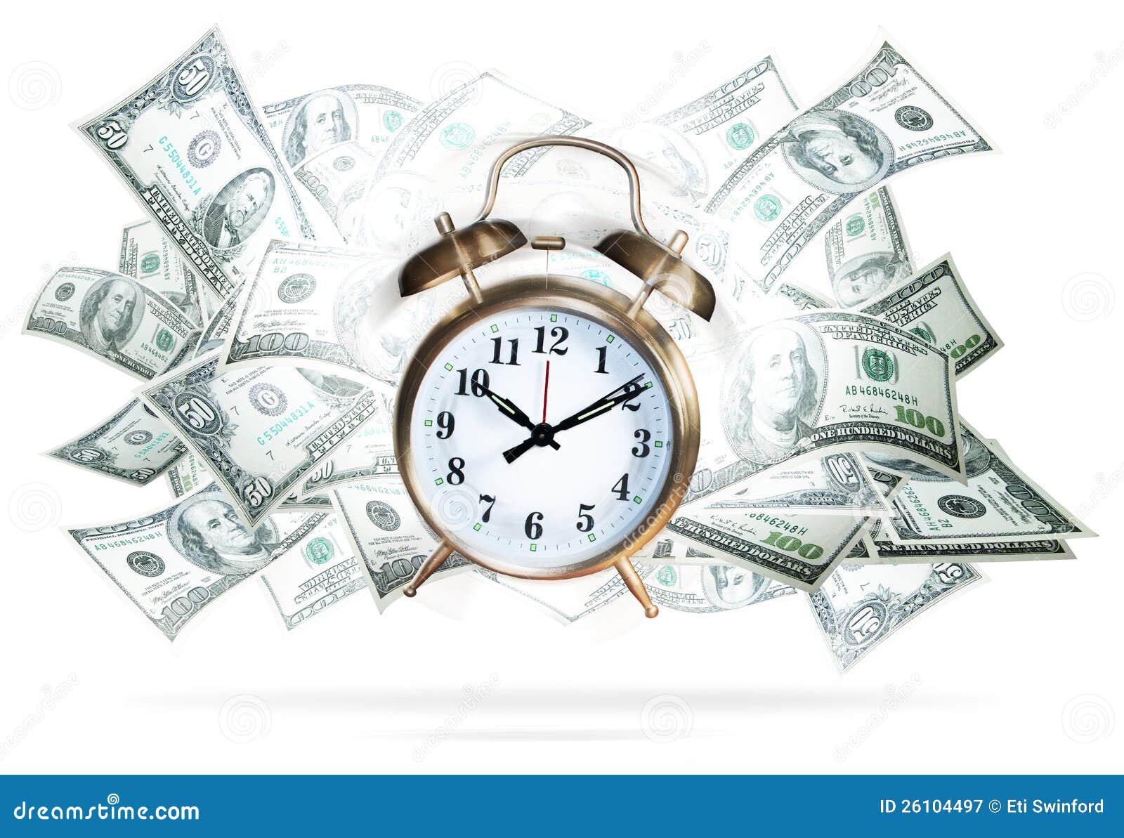 Money clock stock image. Image of industry, savings, money - 26104497