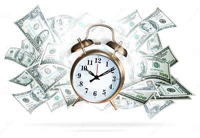 Money clock stock image. Image of industry, savings, money - 26104497