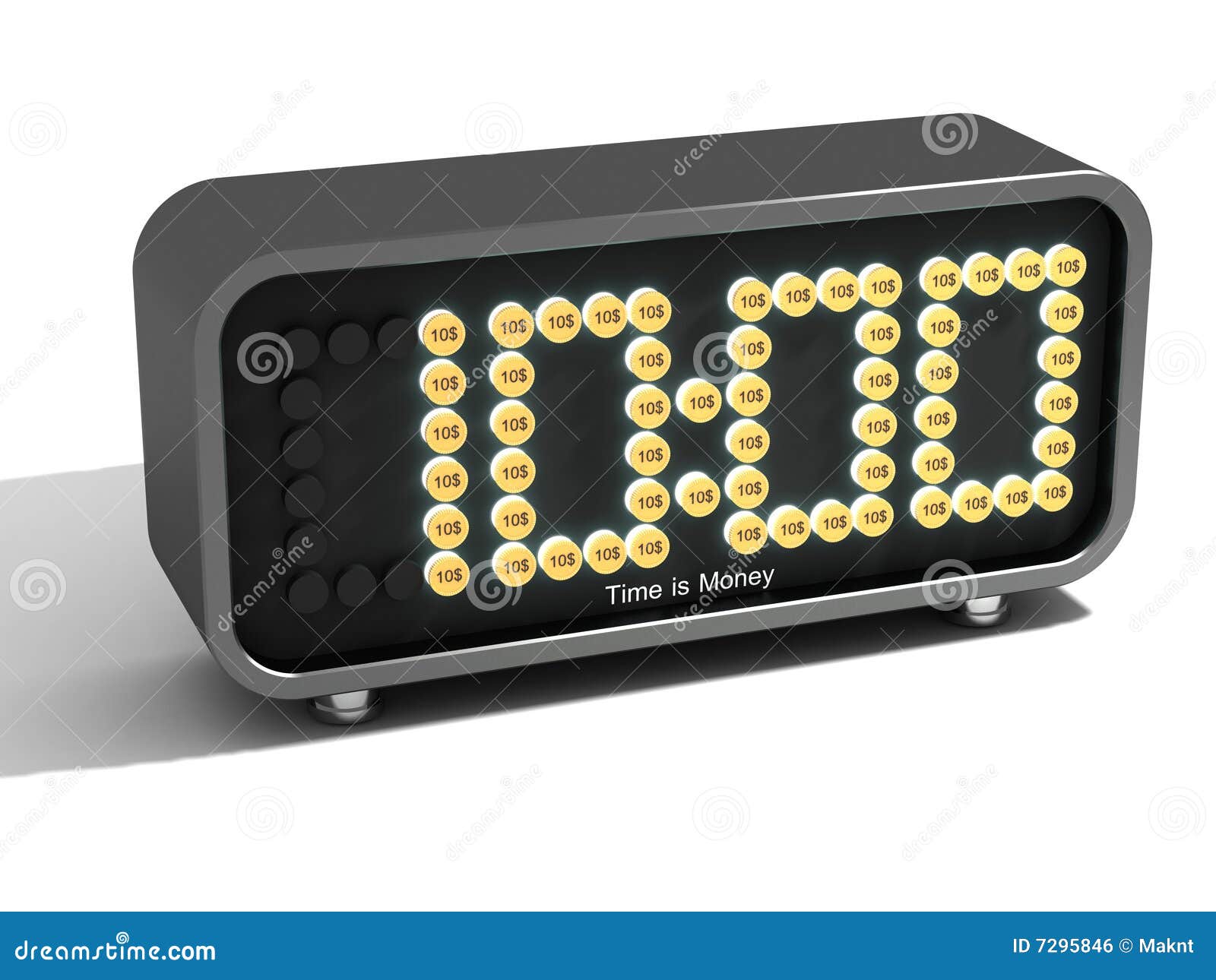 Money clock stock illustration. Illustration of banking - 7295846