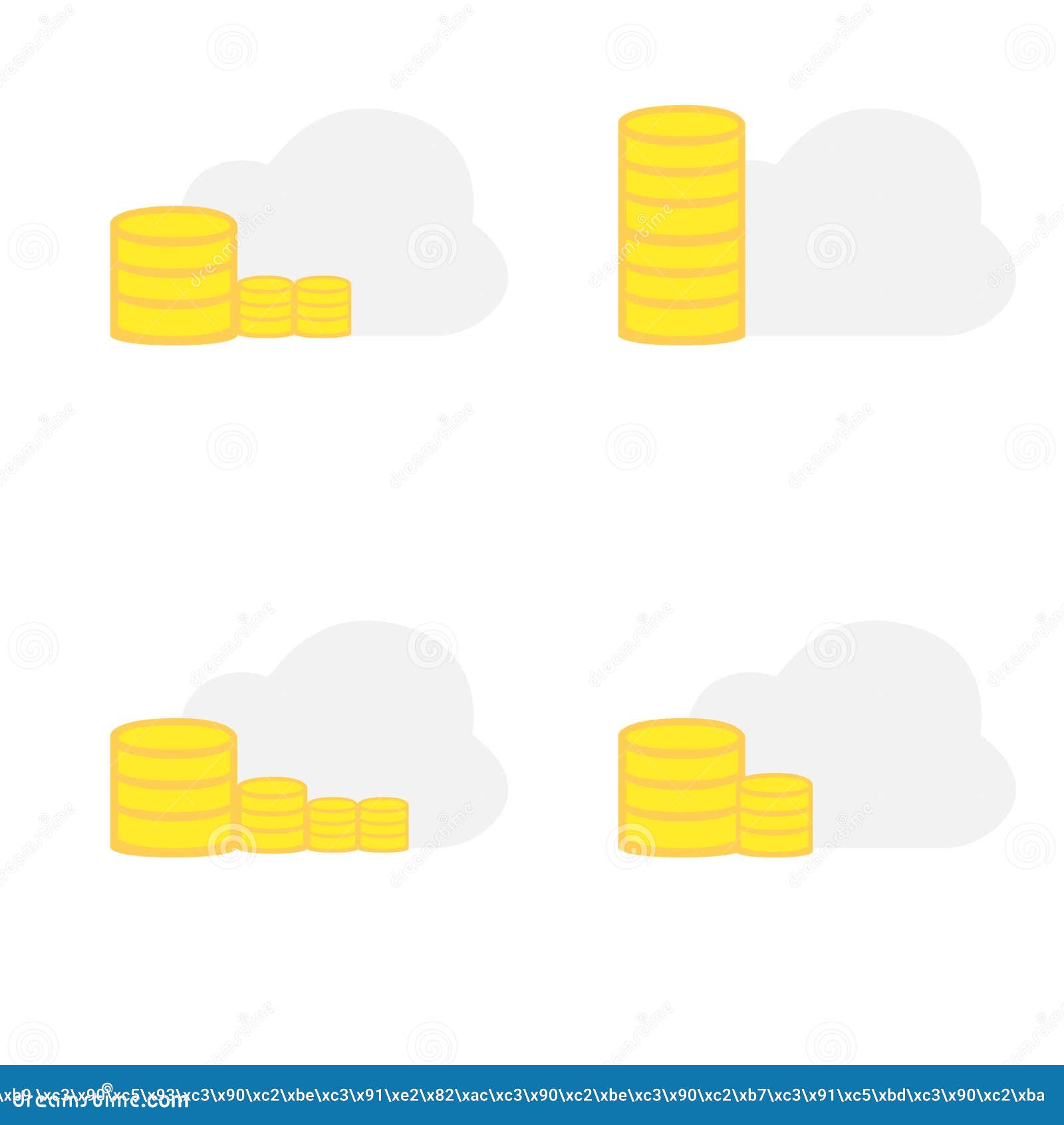 Money in the Cloud, Vector Illustration Stock Vector - Illustration of ...