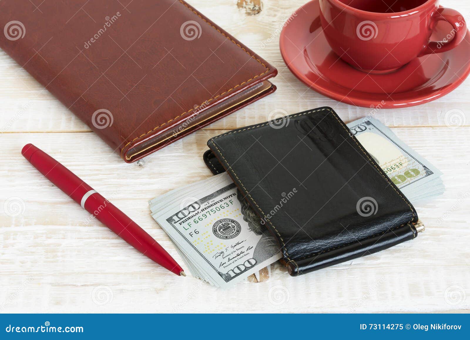 Money and Coffee on the Table Stock Image - Image of locking, label ...