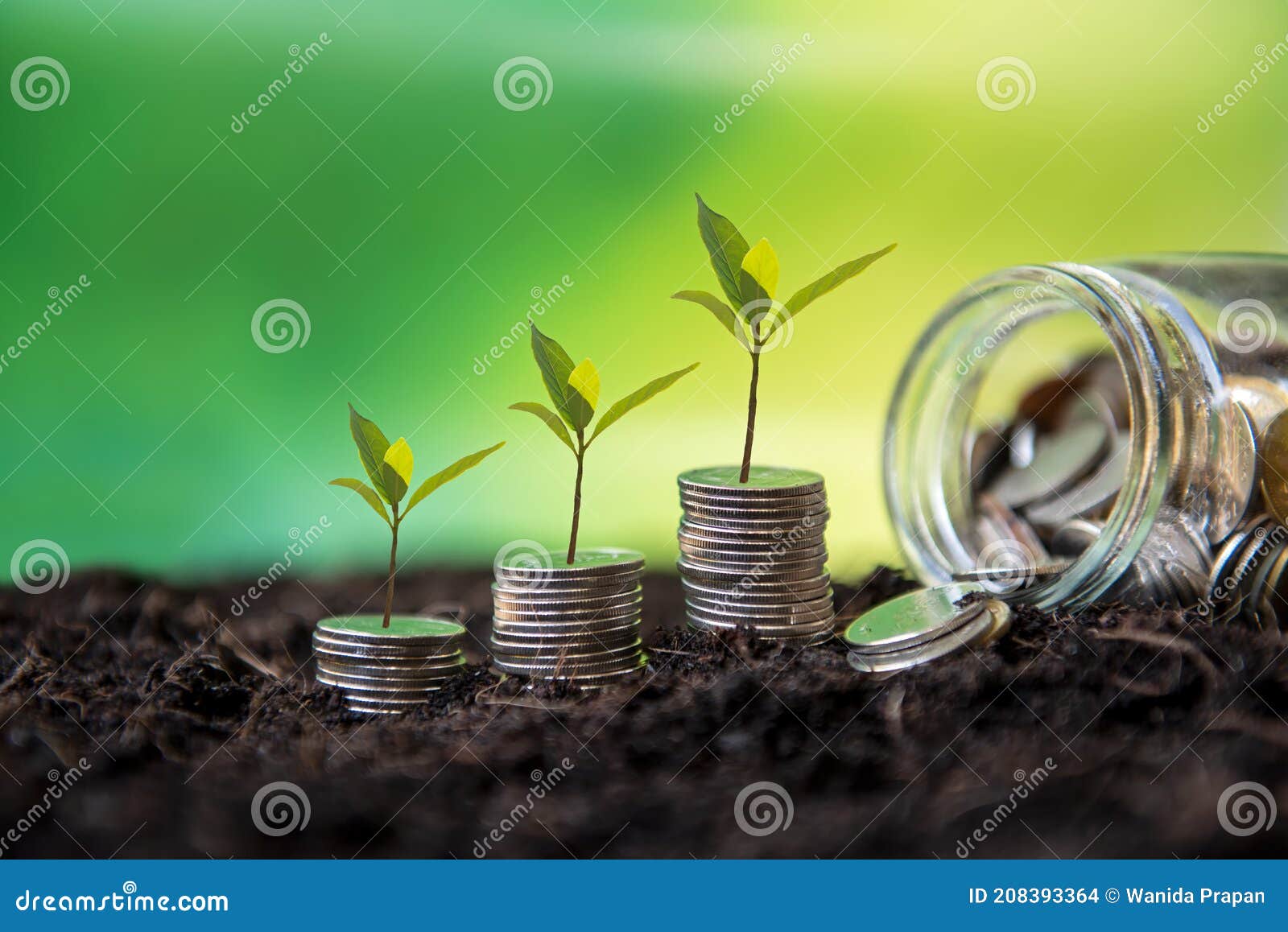 The Money Coin Growing Stack for Saving and Investment after Retirement ...