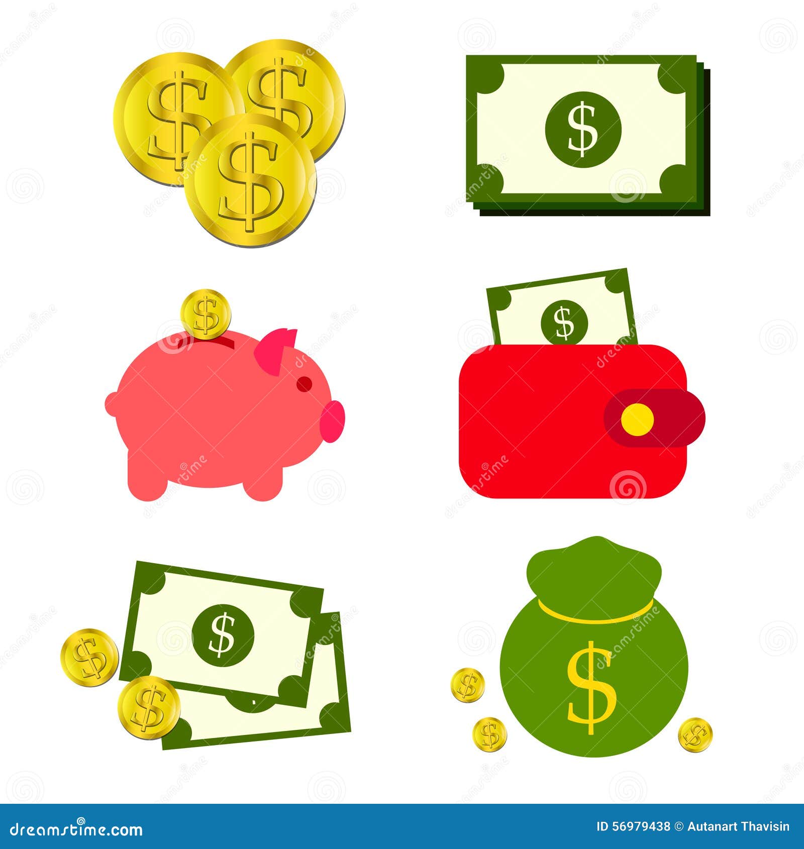 Money and coin saving stock vector. Illustration of icon - 56979438