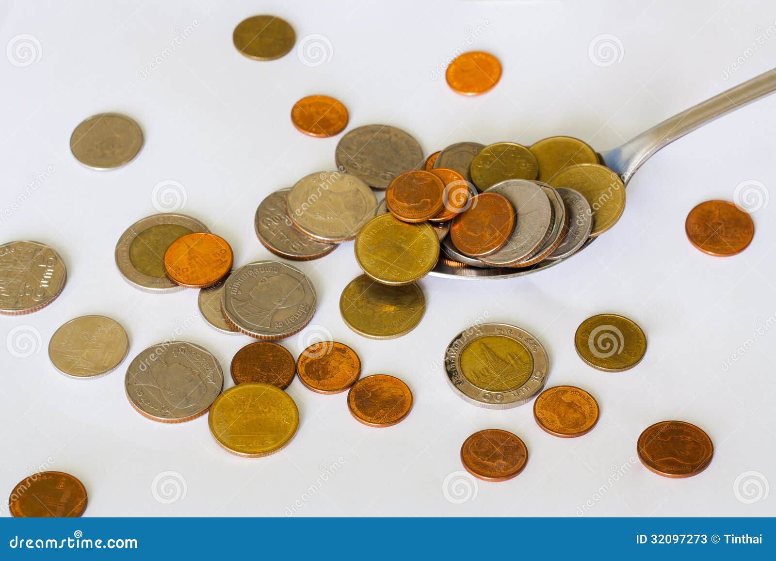 Money stock image. Image of money, currency, spoon, coin - 32097273