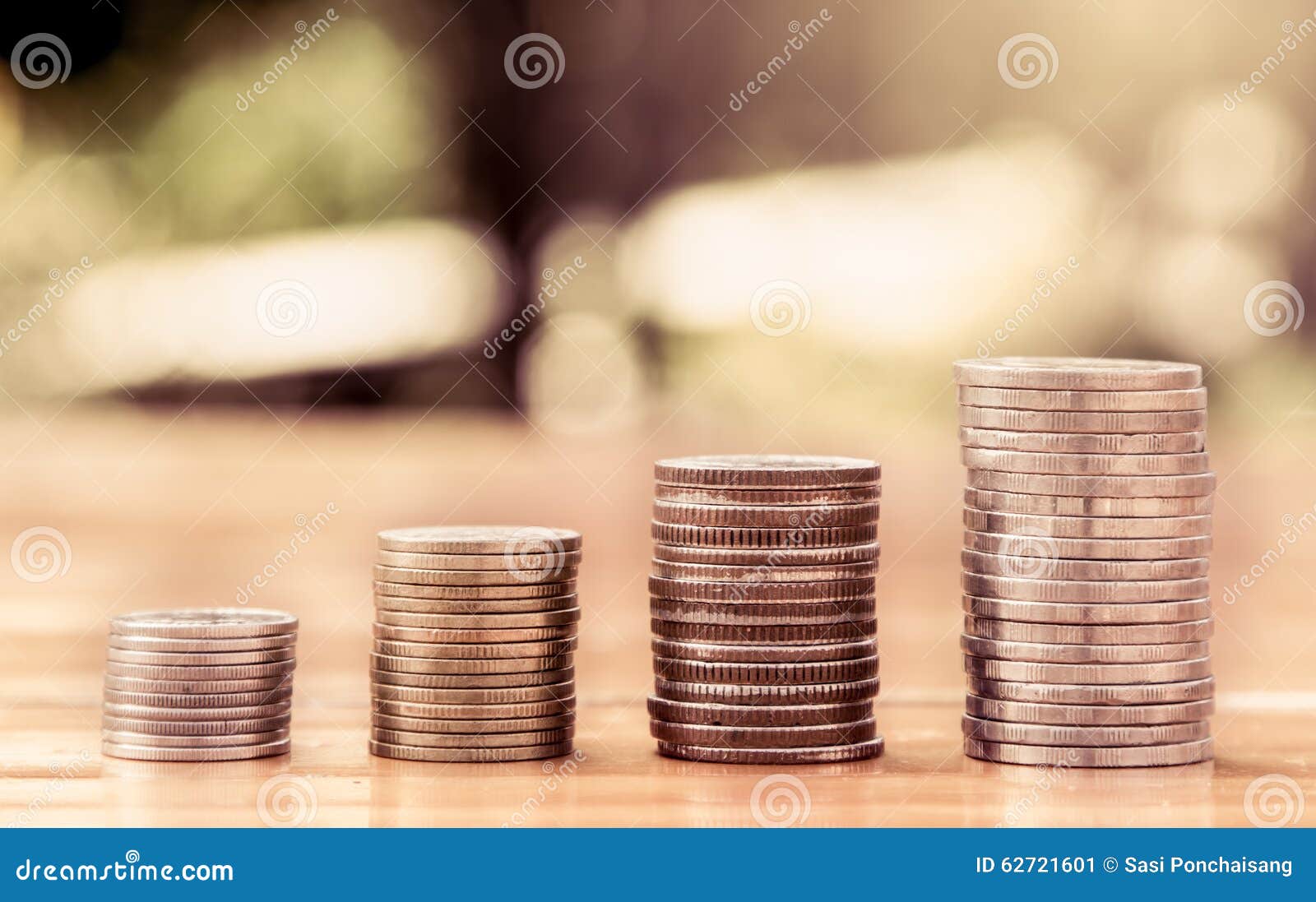 Money Coin Stack Growing Graph Stock Image - Image of accounting ...