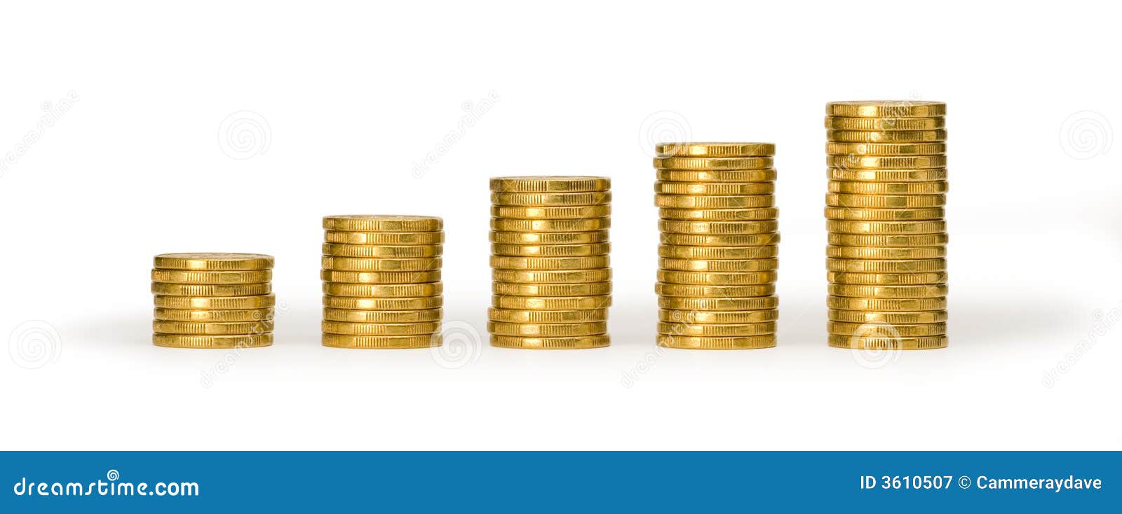 Money Coin Stacks Value Growth Business Stock Image - Image of ...
