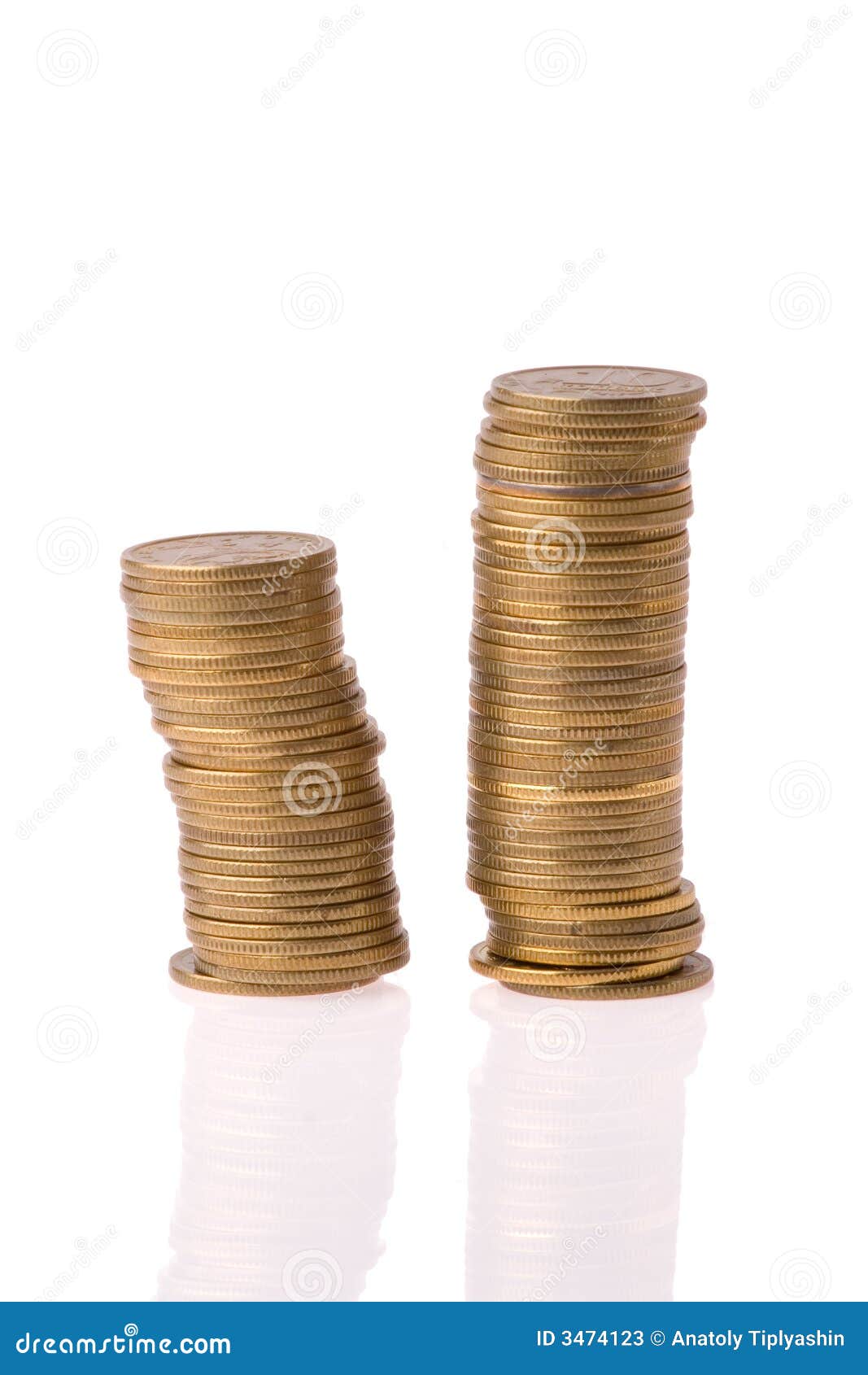 Money coins column stock image. Image of investment, business - 3474123