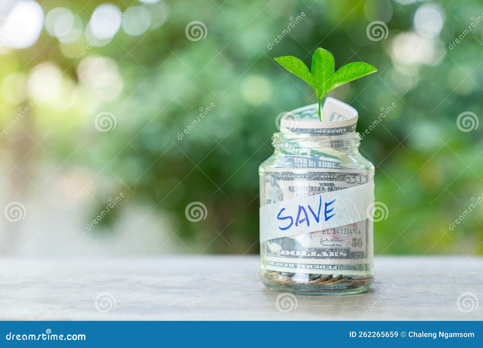Money Coins and Dollar Bills with Plant on Top in Glass Jar Stock Image ... Money Coins and Dollar Bills with Plant on Top in Glass Jar Stock Image ...