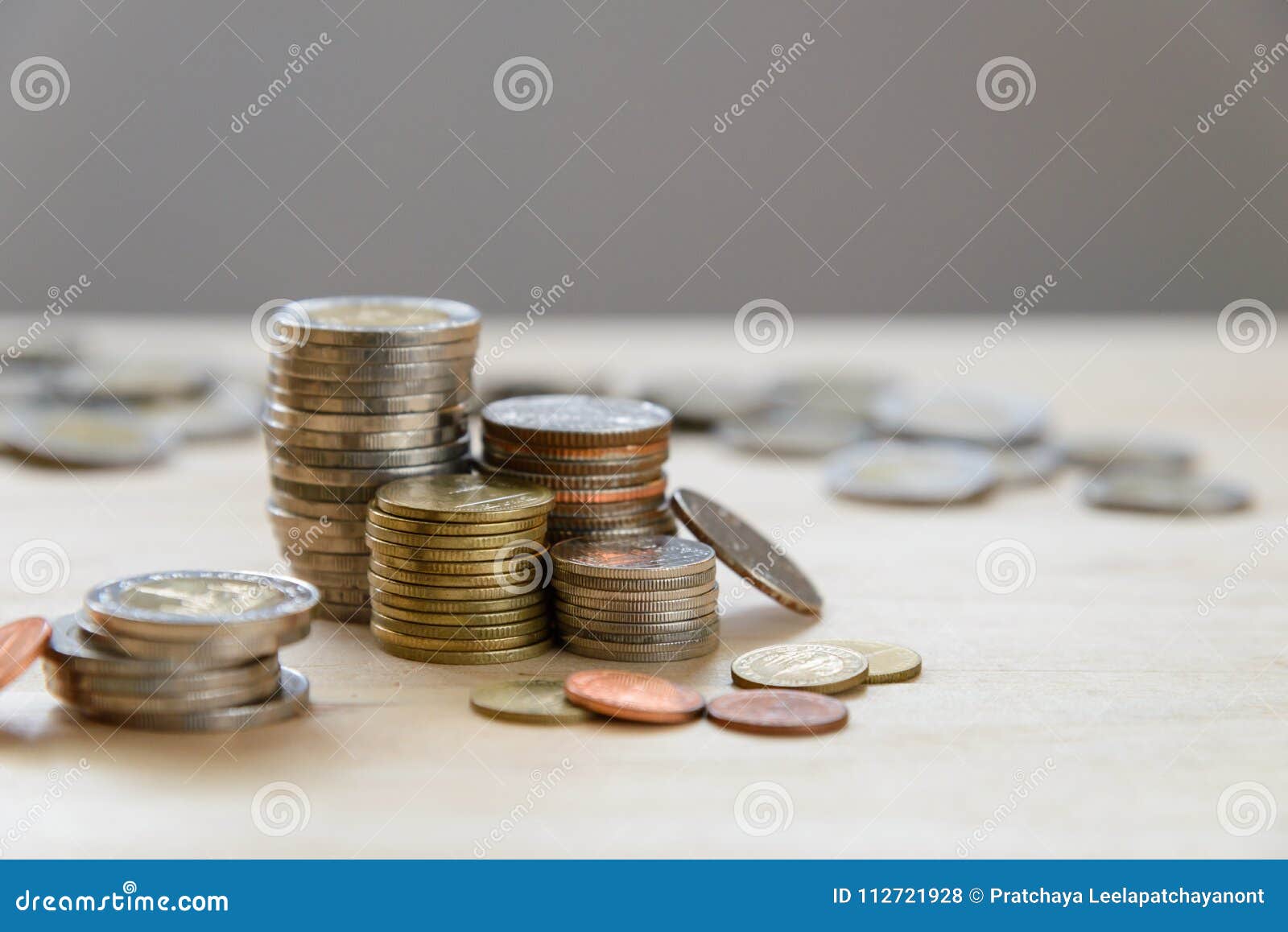Money Coins Stack with Copy Space Stock Photo - Image of cash, business ...