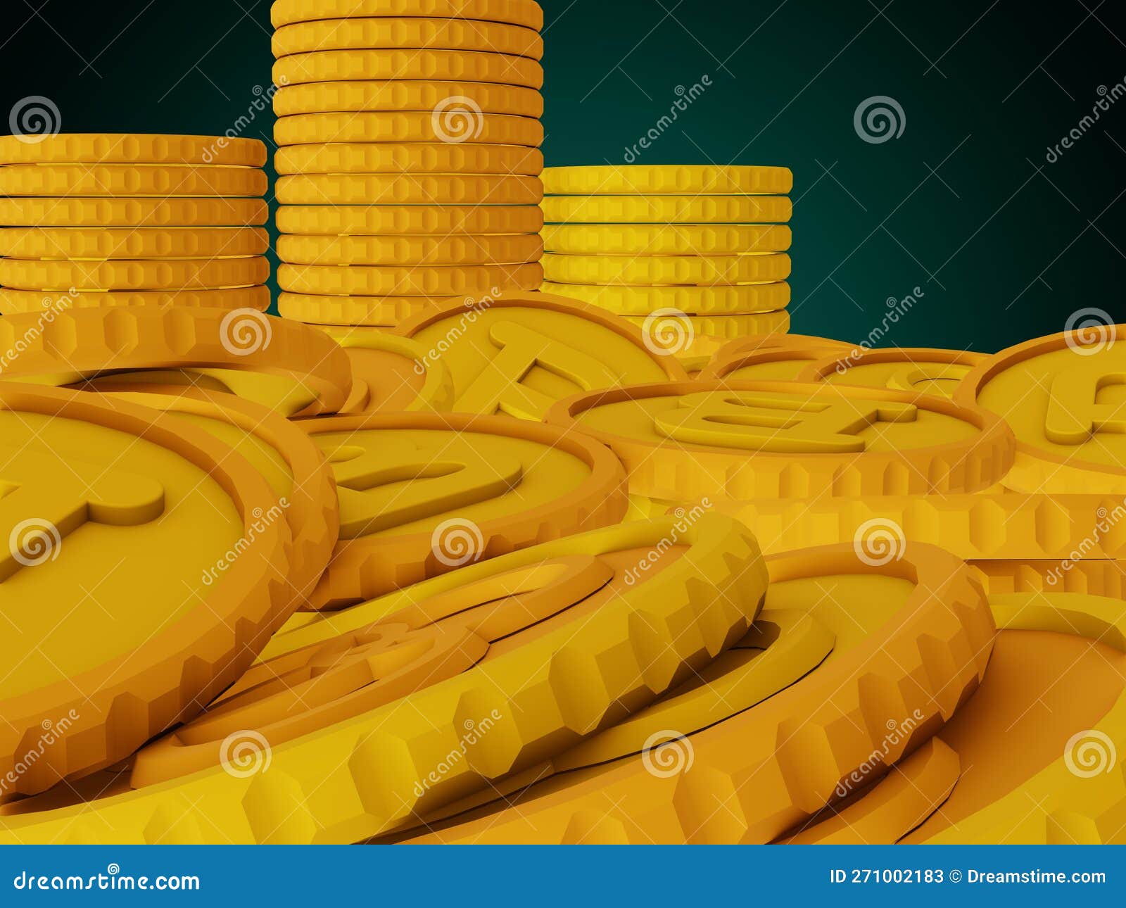Money Coins and Tokens Piled and Stacked Stock Image - Illustration of ...