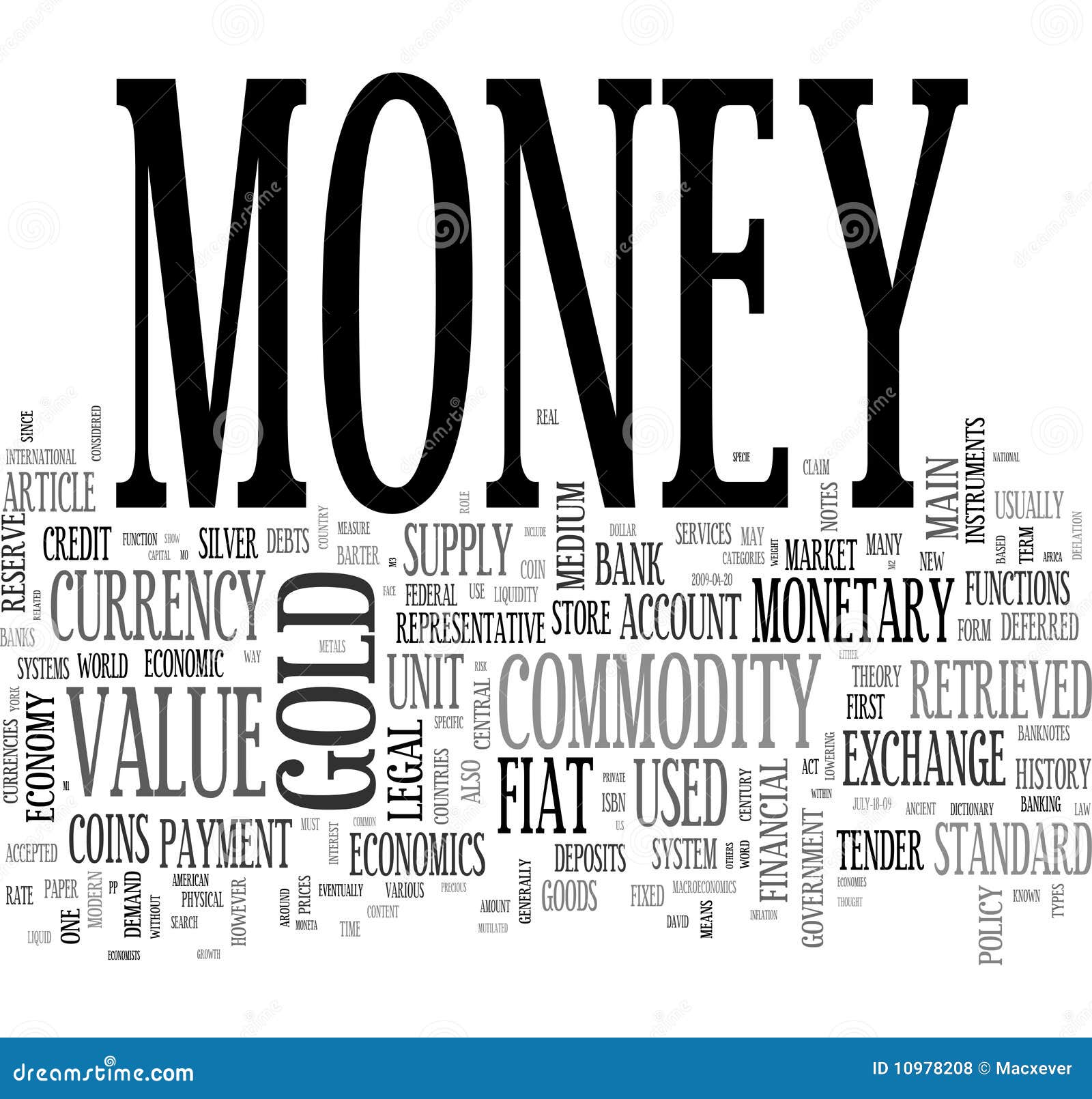 Money - Collage of Mixed Words Stock Illustration - Illustration of ...