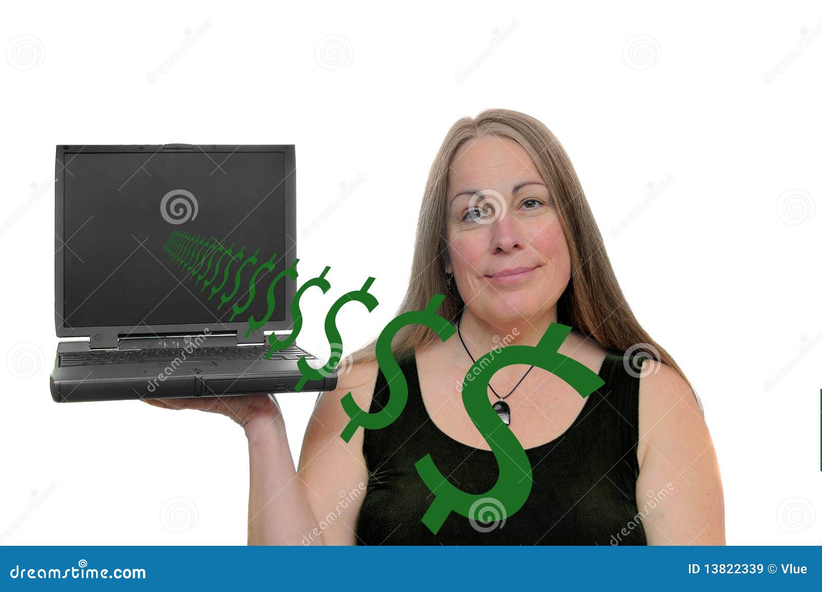 Money Coming Out of Computer Stock Image - Image of coming, symbol ...