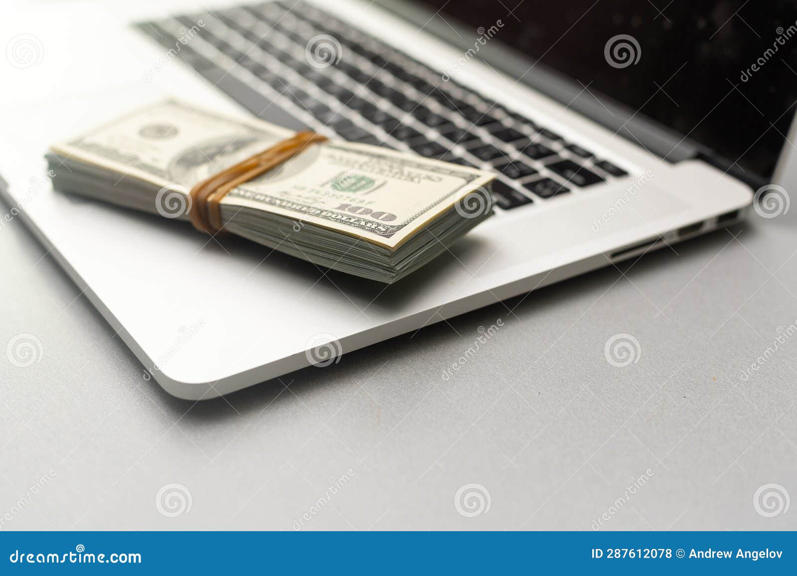 Money on Computer Keyboard. Finance Stock Photo - Image of retail ...