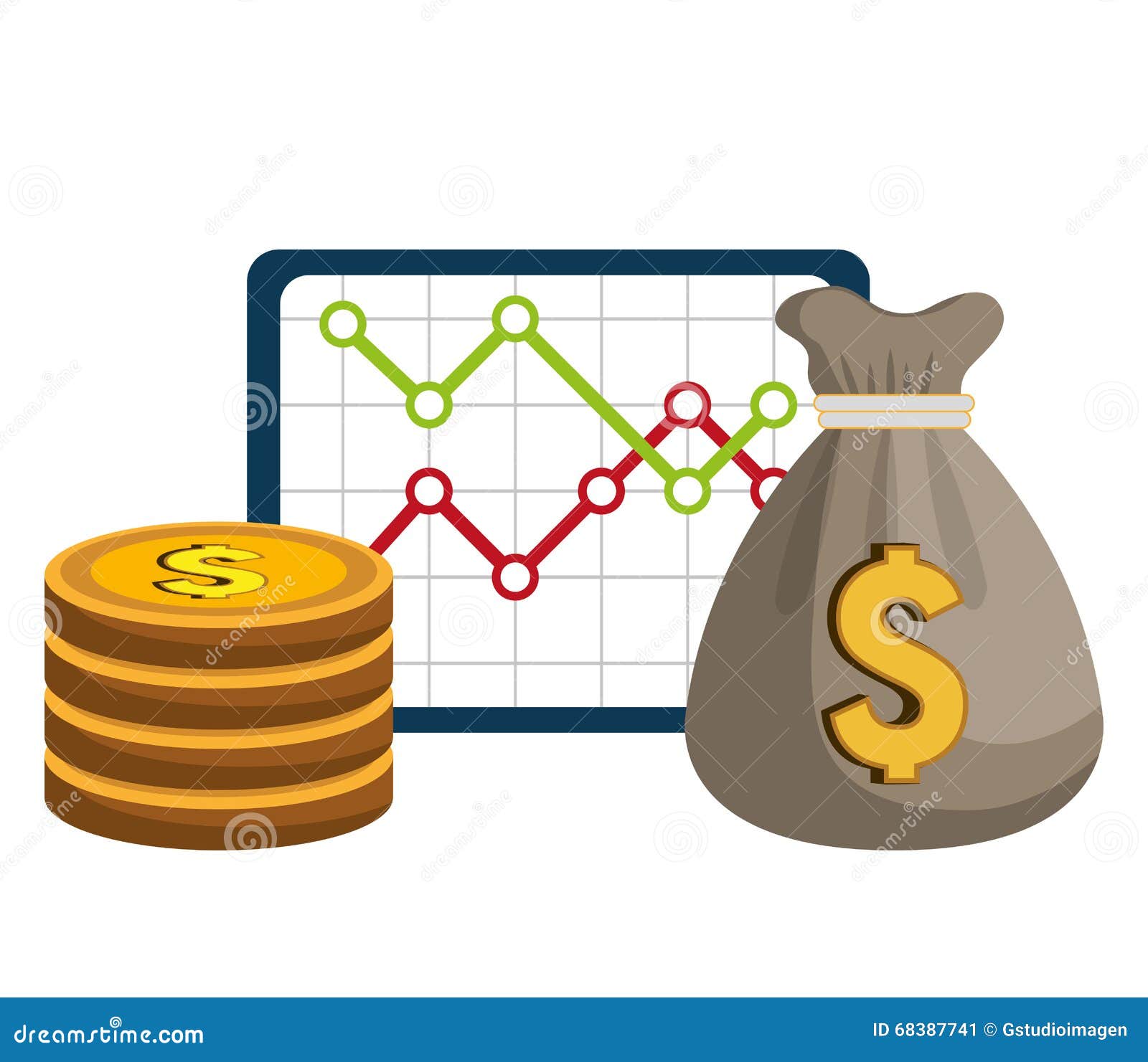 Money concept design stock illustration. Illustration of growth - 68387741