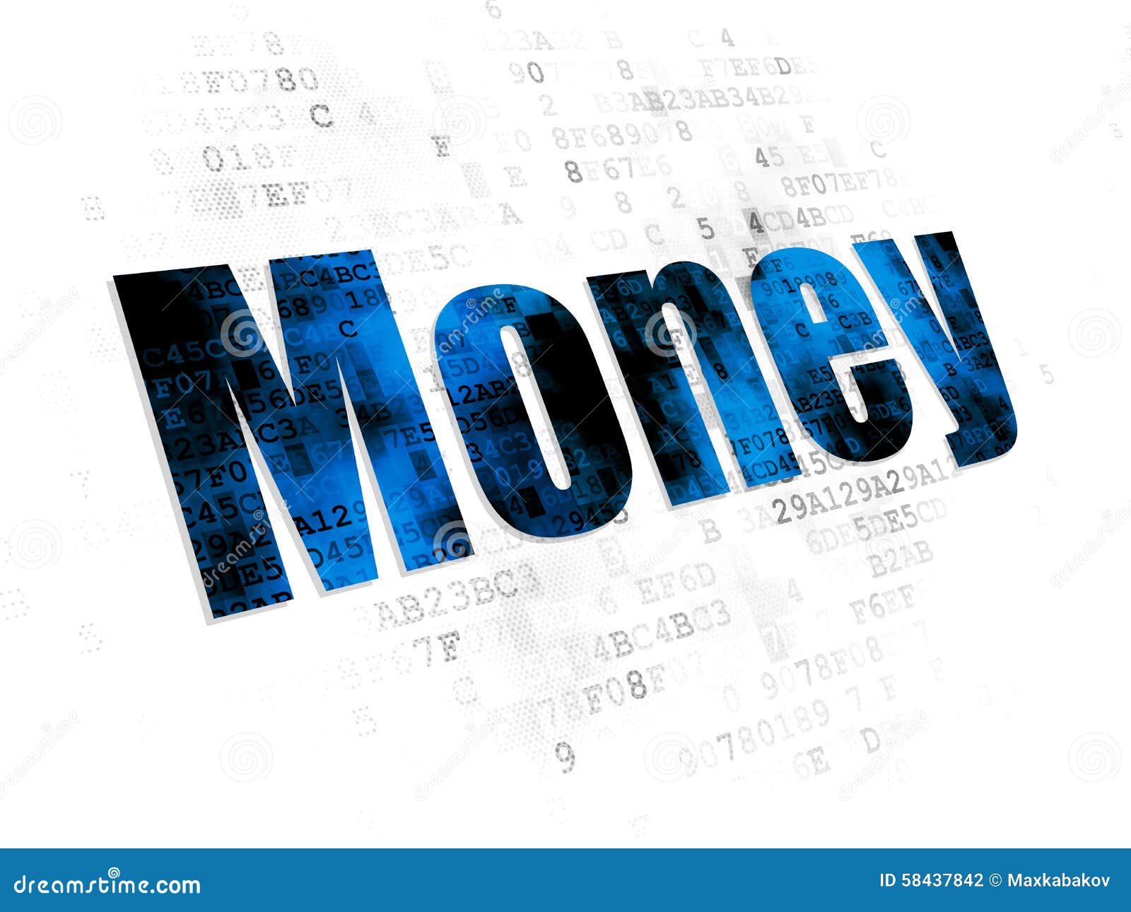 Money Concept: Money on Digital Background Stock Illustration ...