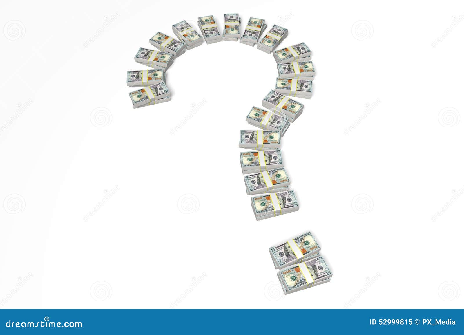 Money Concept - Question Mark Stock Illustration - Illustration of ...