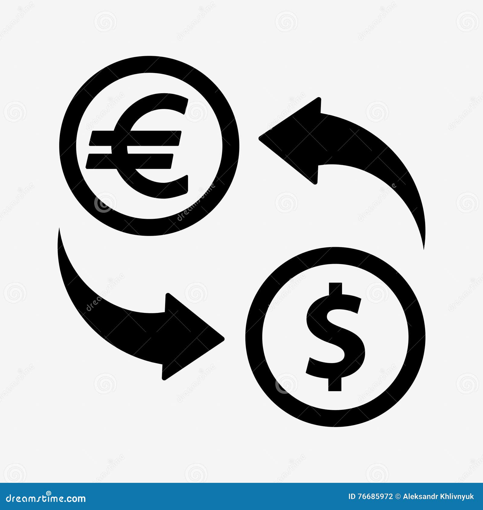 Money Convert Icon. Euro. Flat Design Style Stock Illustration ...