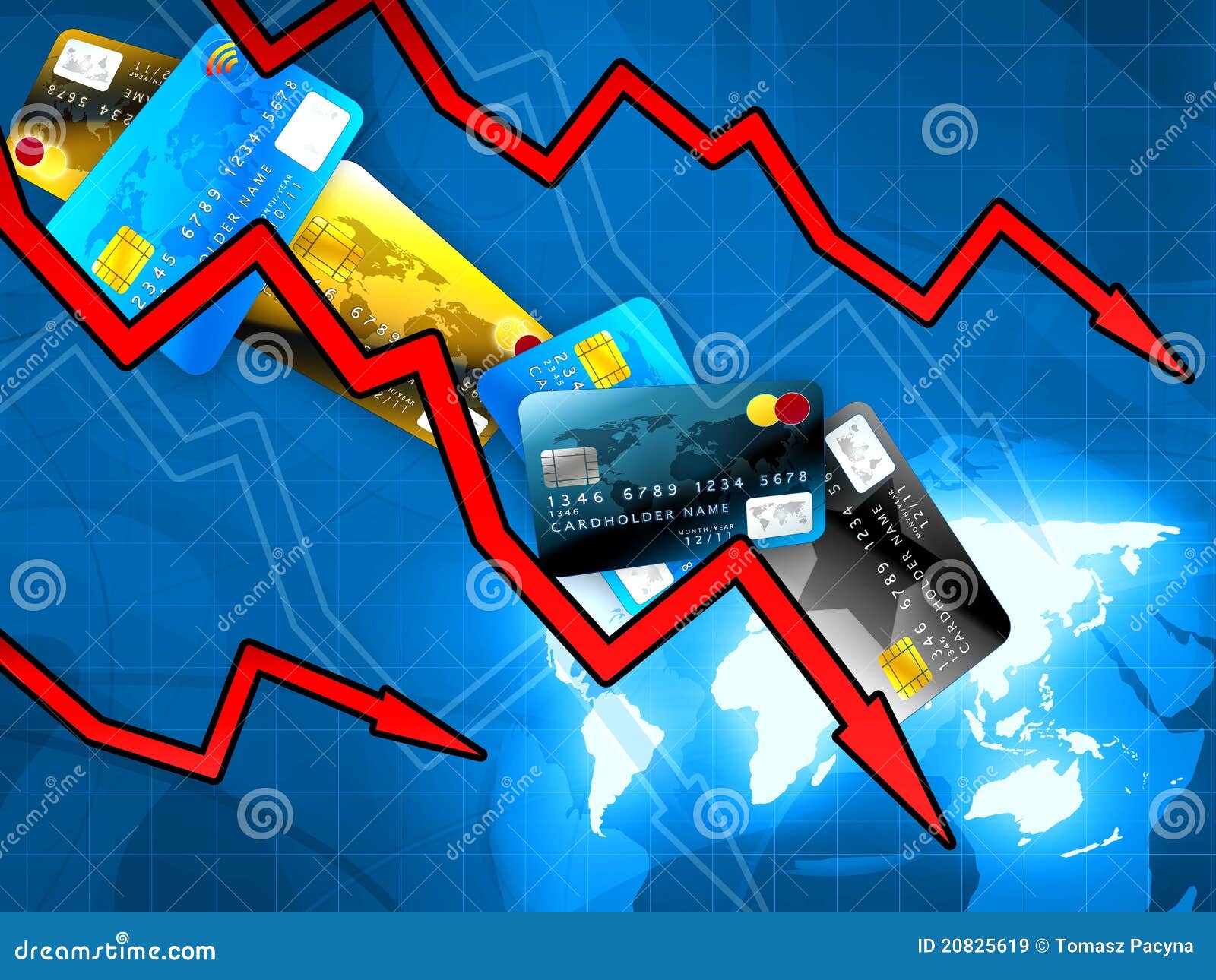 Money crisis concept stock illustration. Illustration of business ...