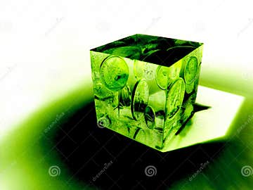 The Money Cube stock illustration. Illustration of funds - 38066