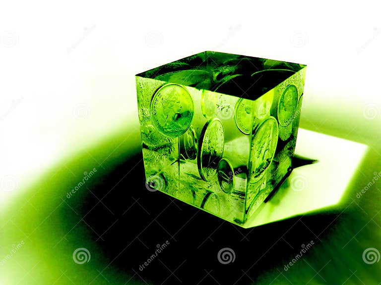 The Money Cube stock illustration. Illustration of funds - 38066