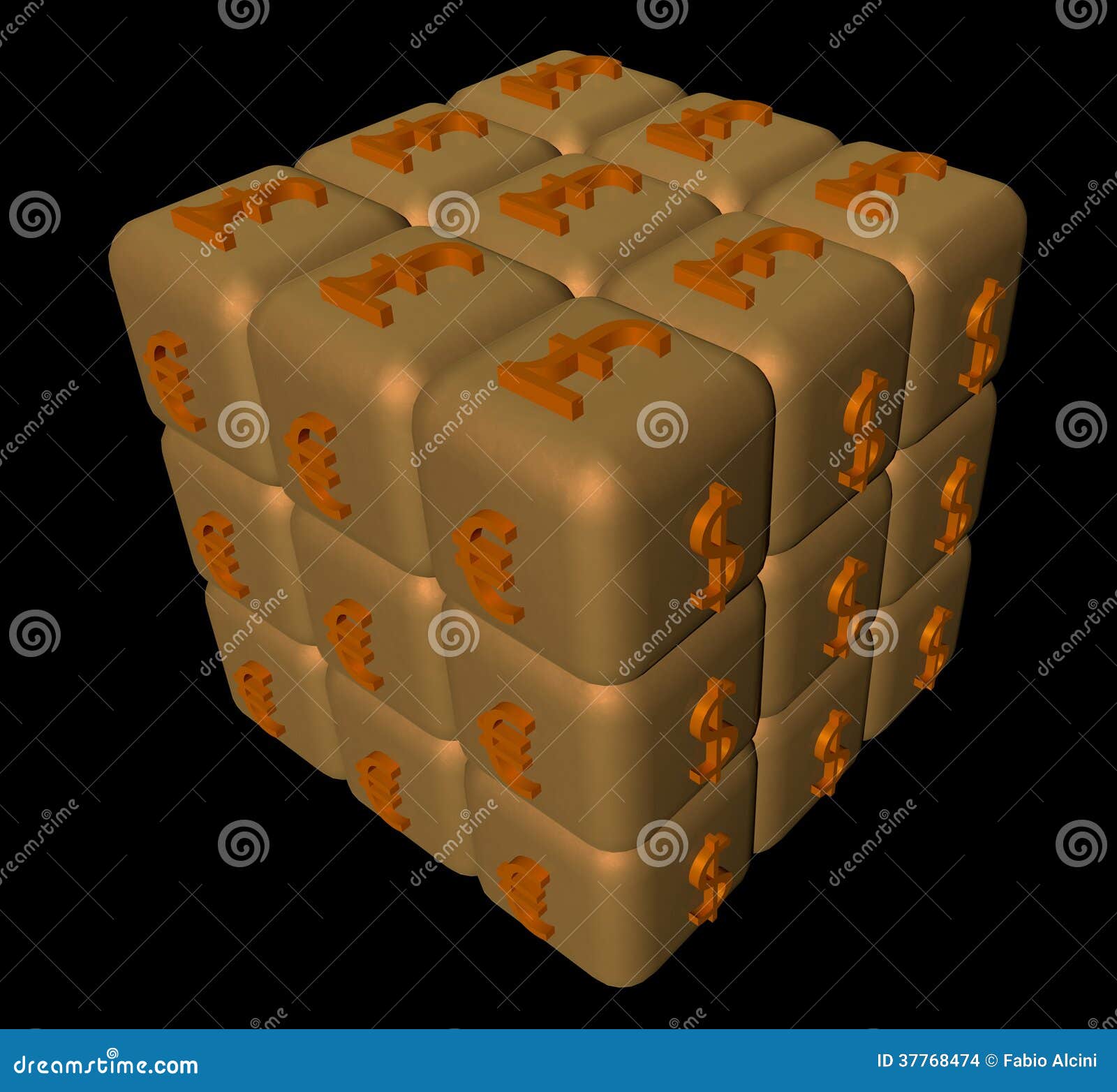 Money cube editorial stock image. Illustration of creativity - 37768474