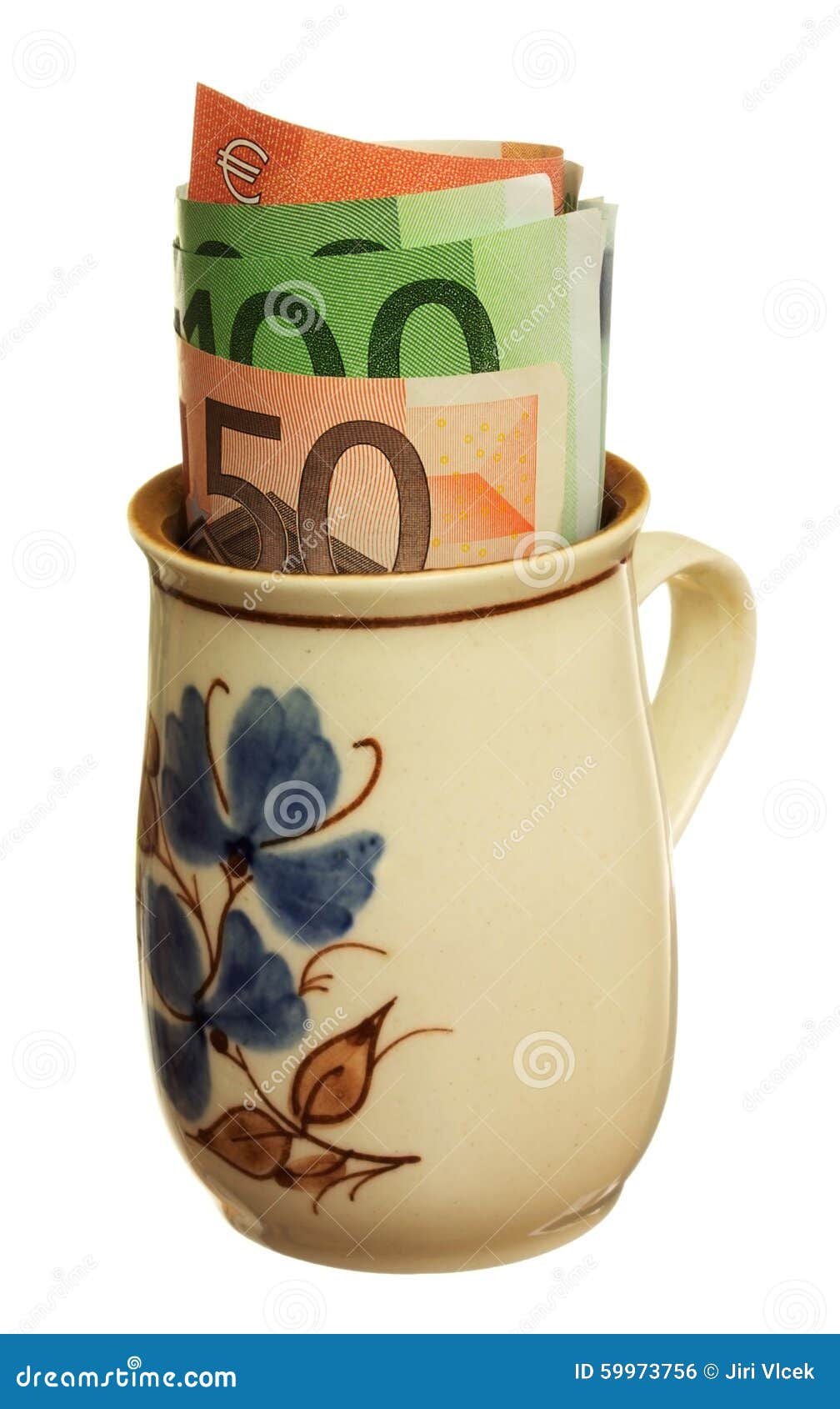 Money in a cup stock photo. Image of currency, dishware - 59973756
