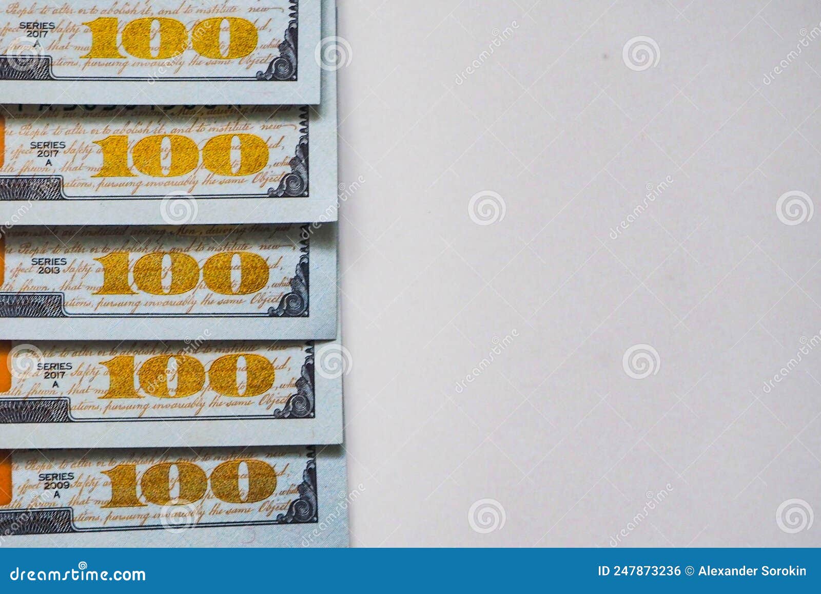 Money, Currency, Several Banknotes of 100 Units Stock Photo - Image of ...