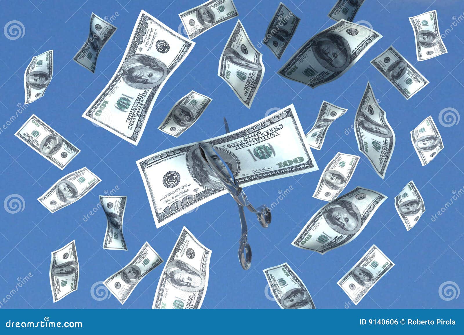 Money cut stock illustration. Illustration of business - 9140606