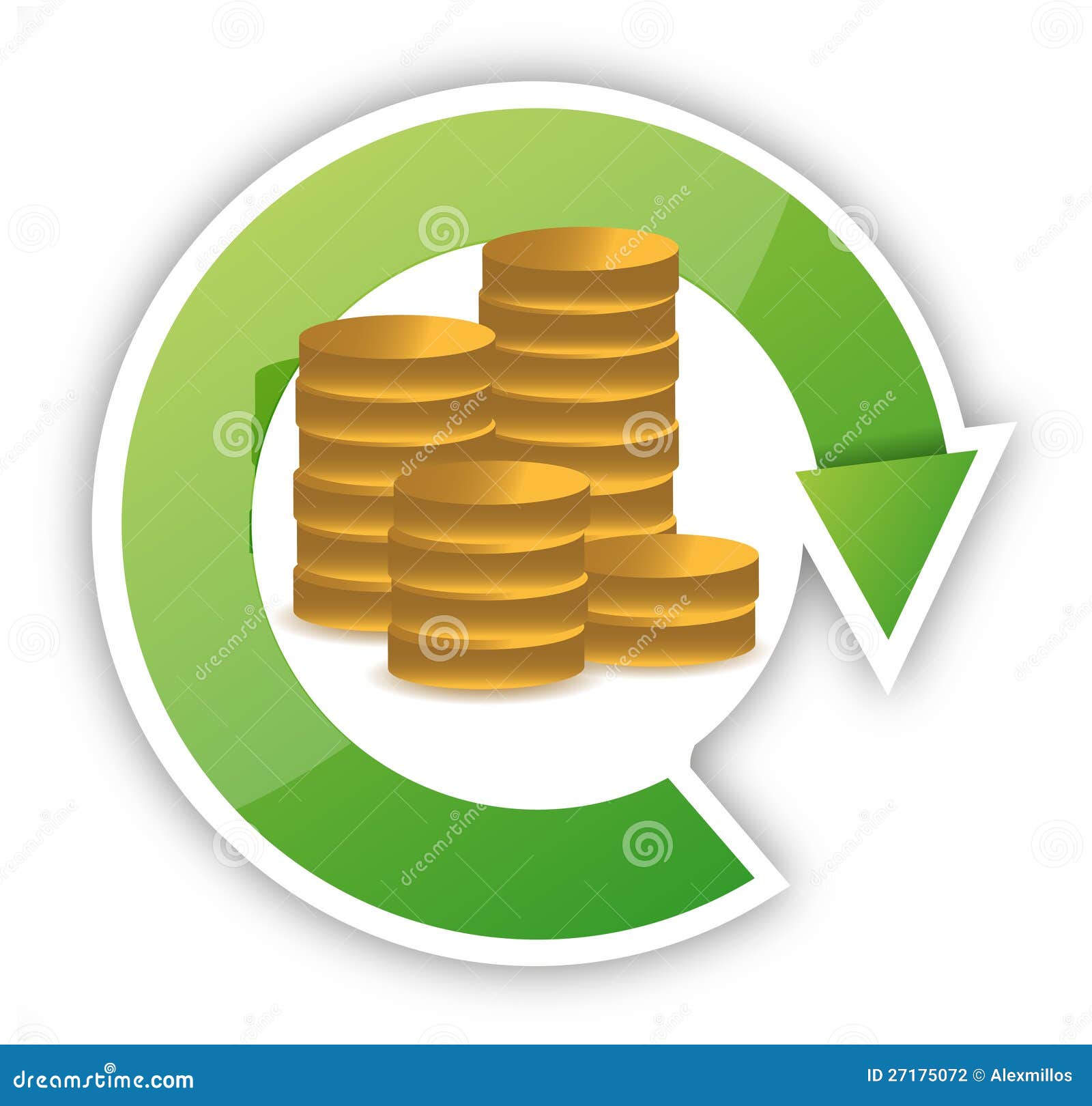 Money Cycle Illustration Design Stock Illustration - Illustration of ...