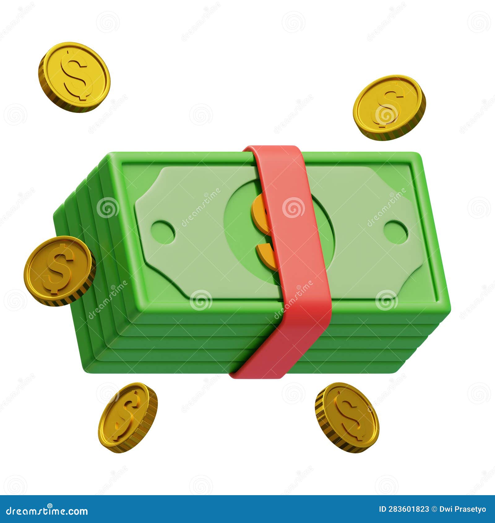 Money 3d icon stock illustration. Illustration of line - 283601823