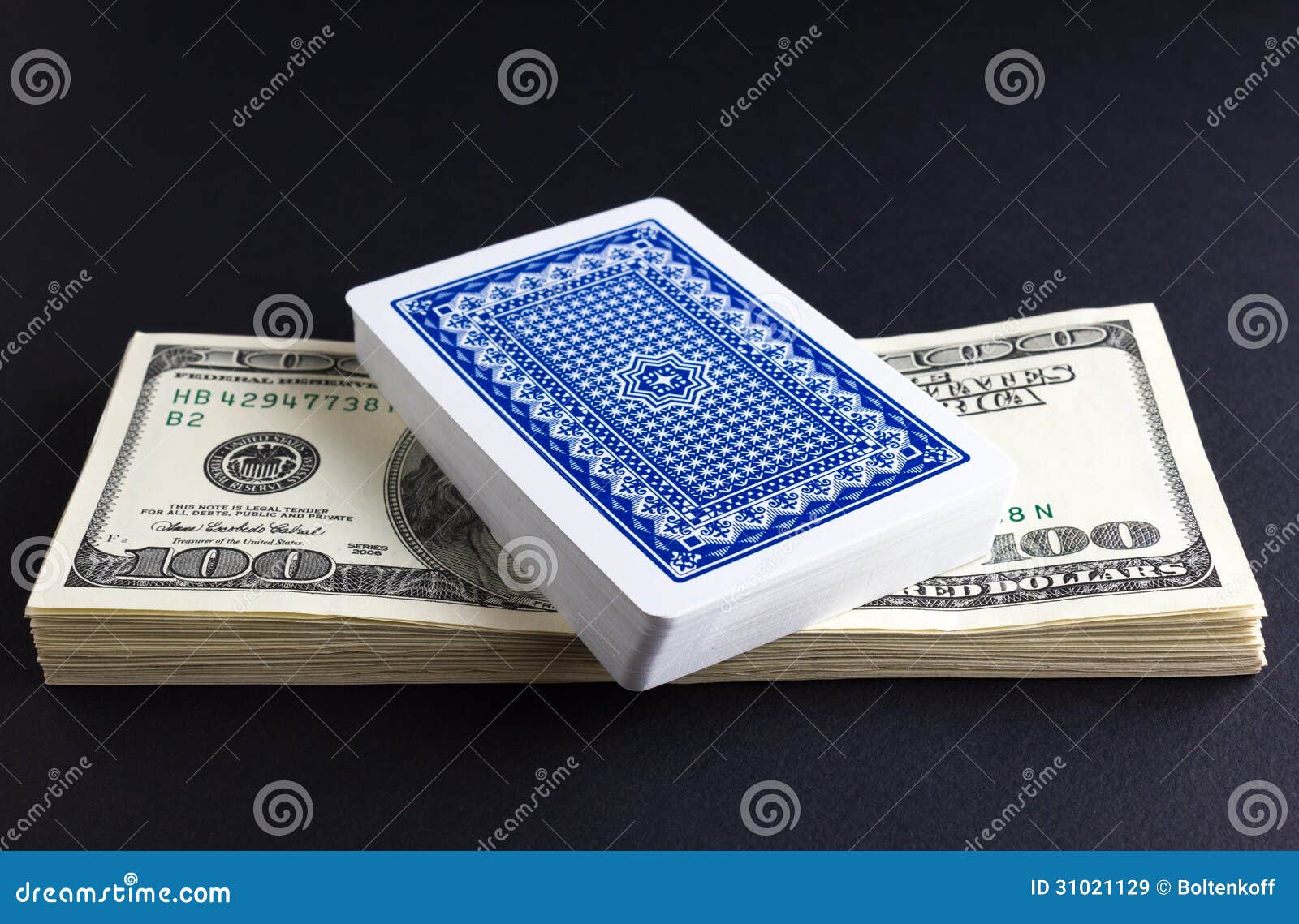 Money and Deck of Playing Cards Stock Image - Image of money, gambler ...