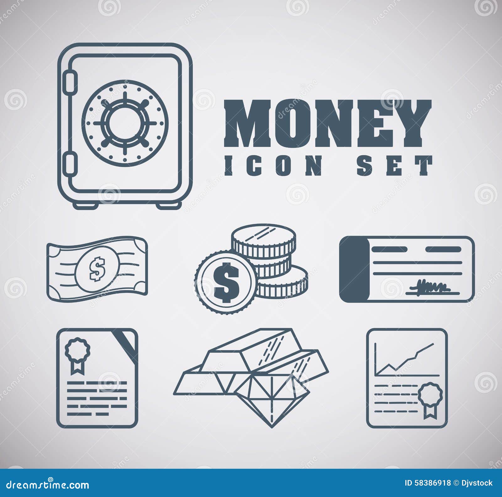 Money design. stock vector. Illustration of money, icons - 58386918