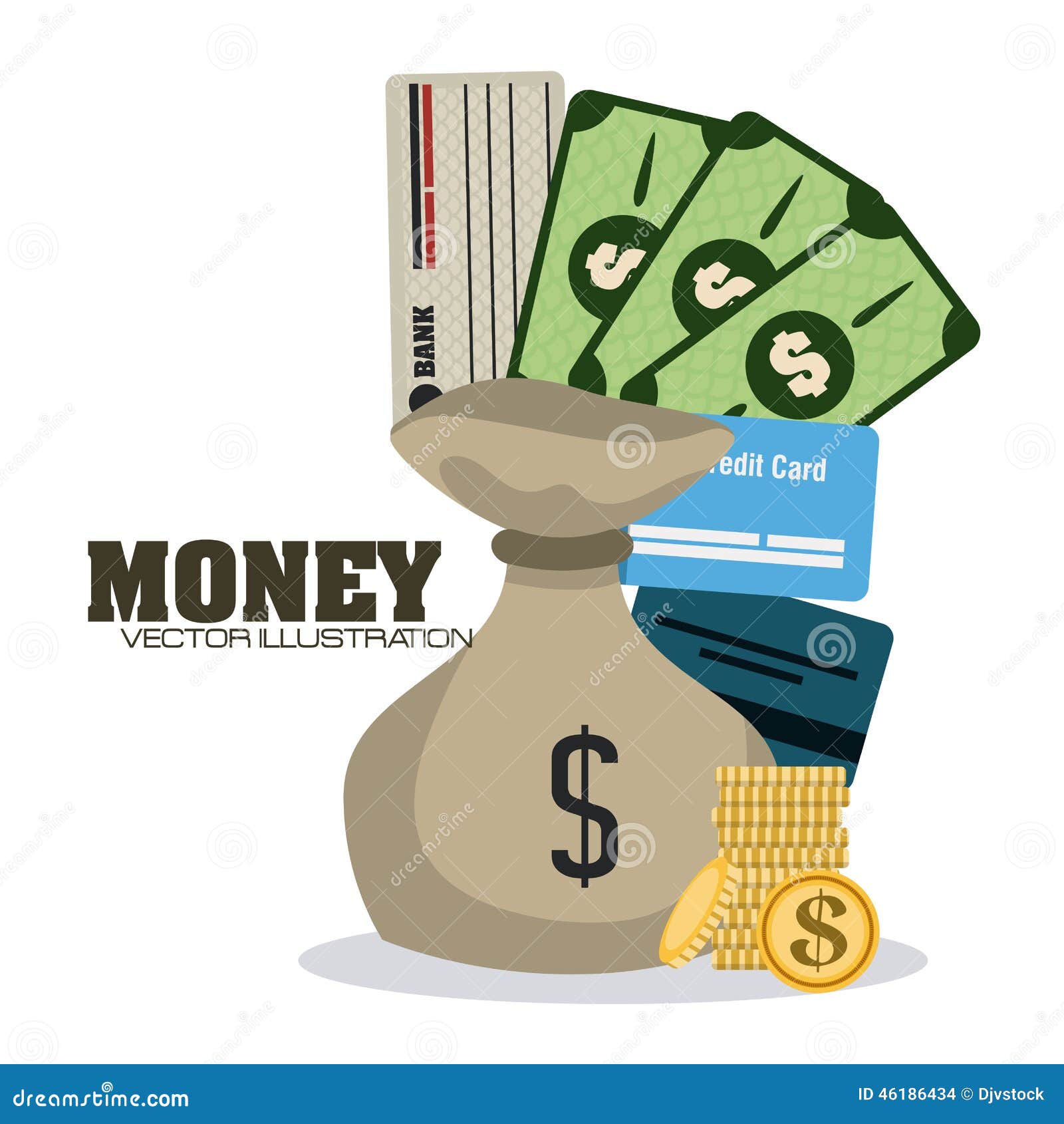 Money design stock vector. Illustration of dollar, financial - 46186434