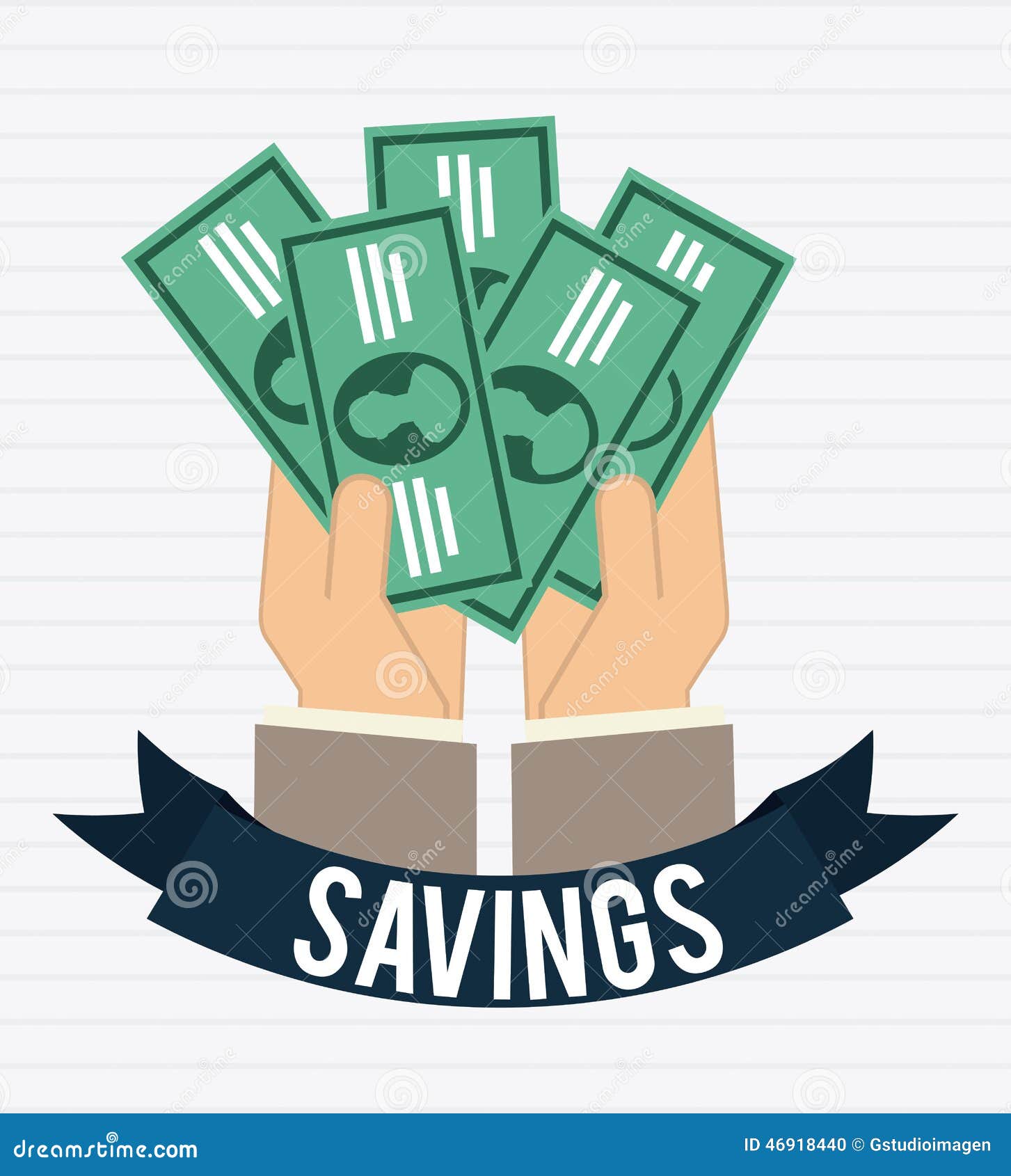 Money design stock vector. Illustration of hands, save - 46918440