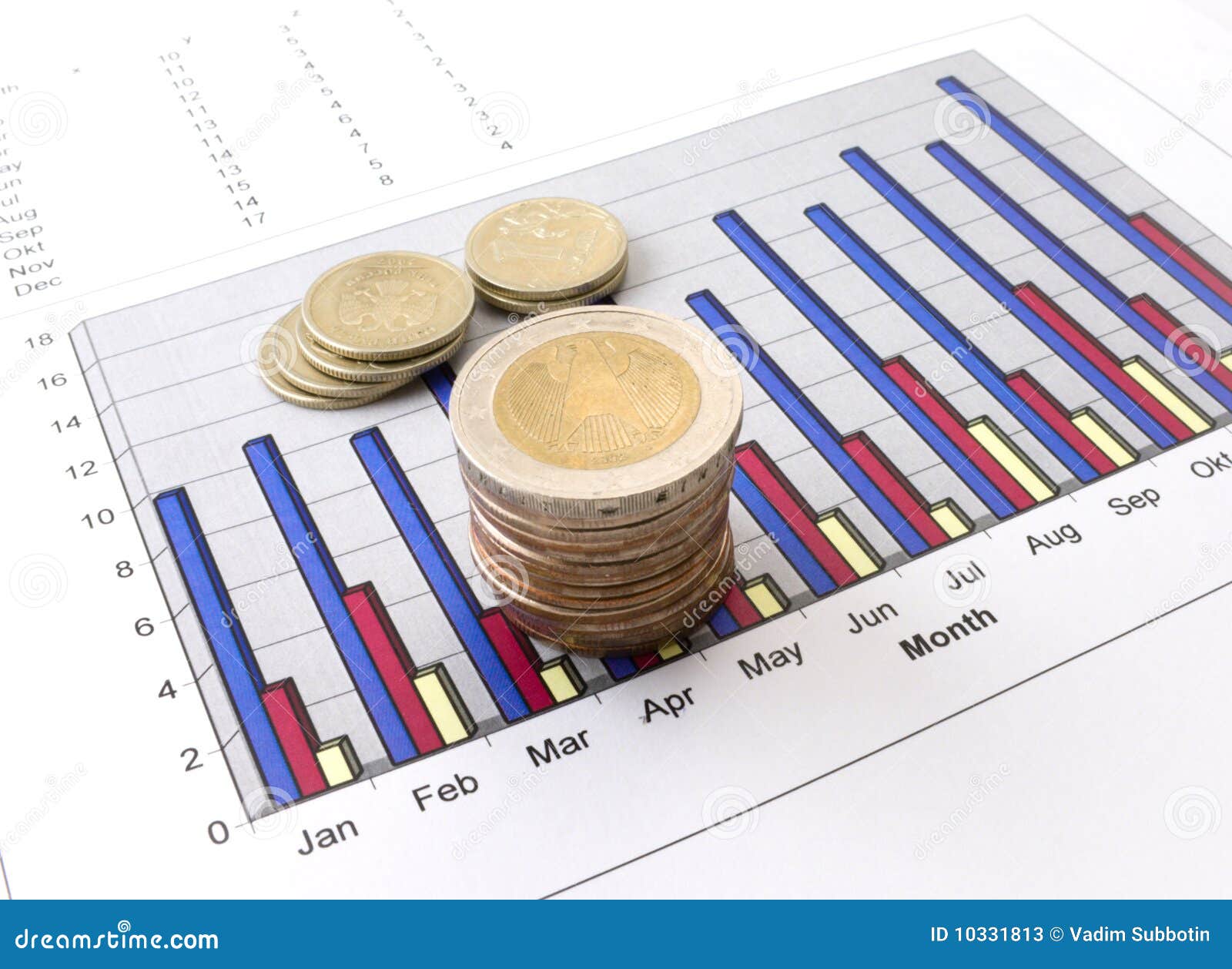 Money and diagram stock image. Image of graphic, figures - 10331813