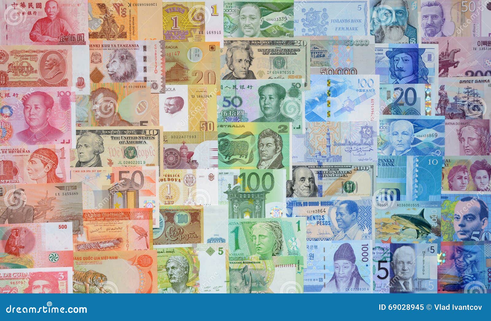 Money of the Different Countries. Stock Image - Image of group, travel ...