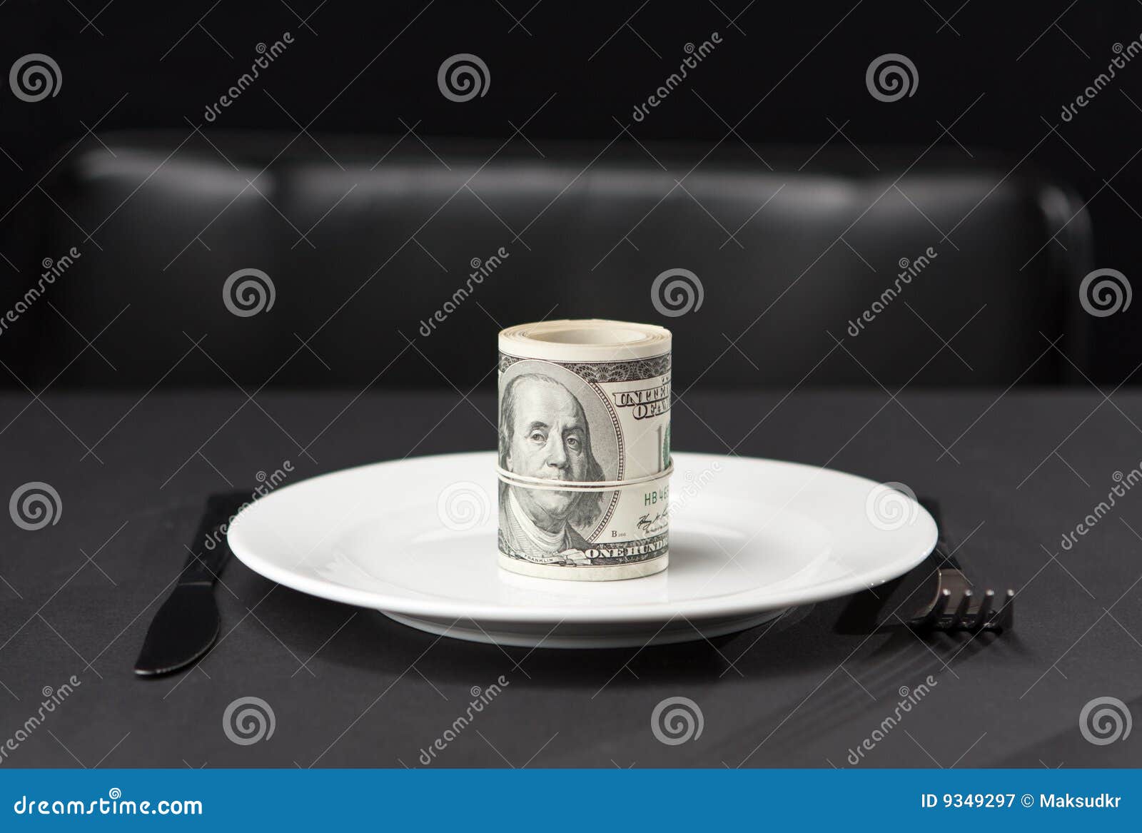 Money for dinner stock image. Image of monetary, dinner - 9349297