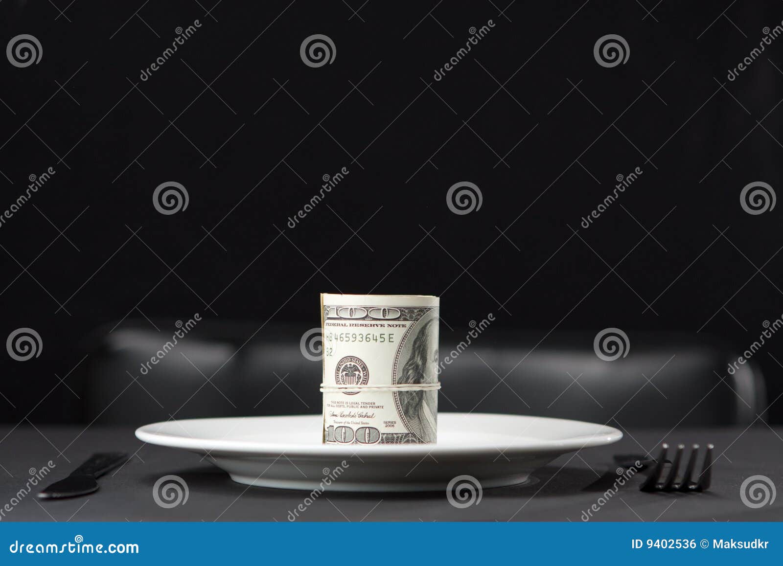 Money for dinner stock photo. Image of wealth, bucks, dinner - 9402536