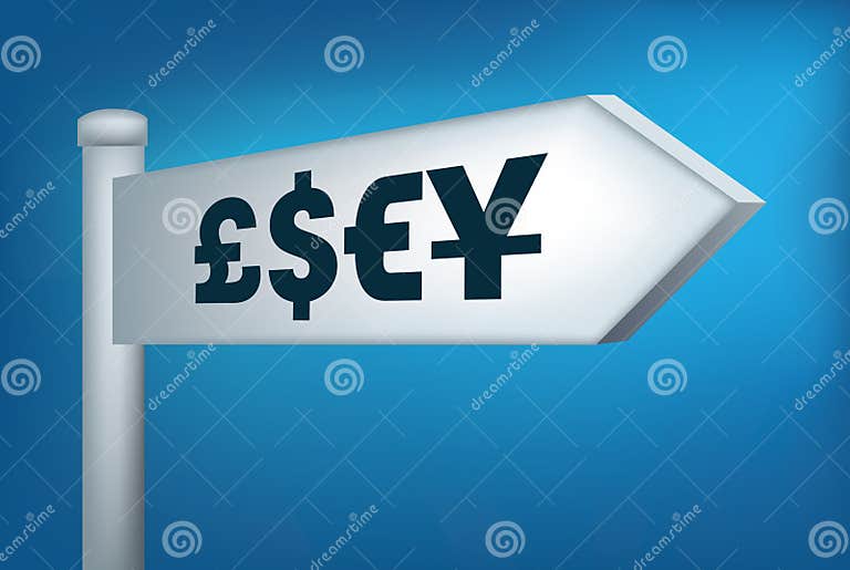 Money direction sign stock vector. Illustration of money - 13058990