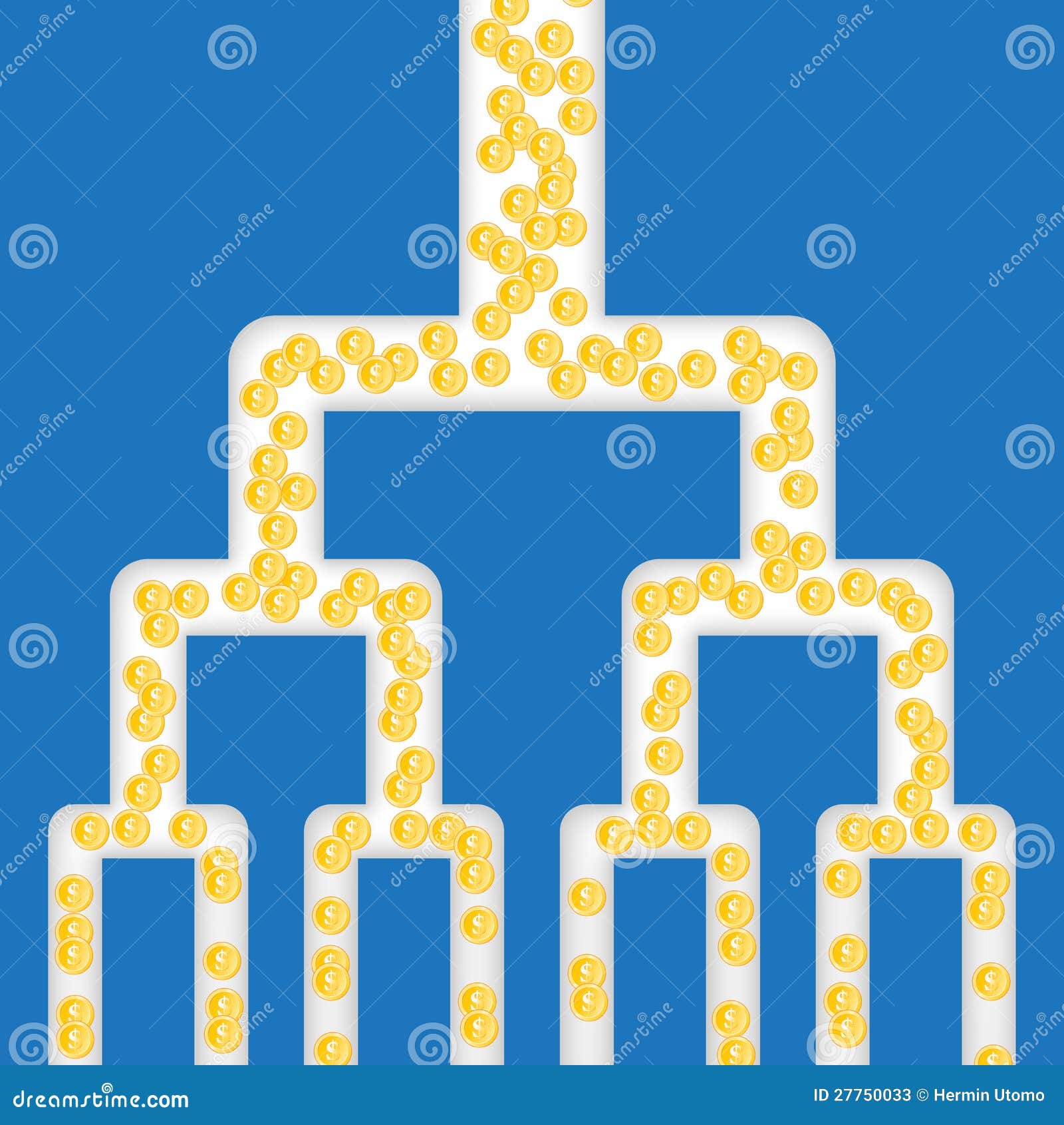 Money Distribution stock vector. Illustration of distribute - 27750033