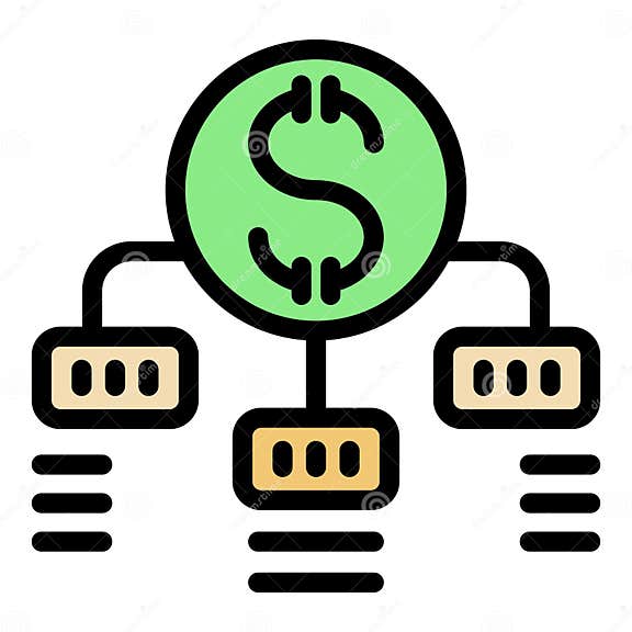 Money Distribution System Connecting To Digital Devices Stock Vector ...