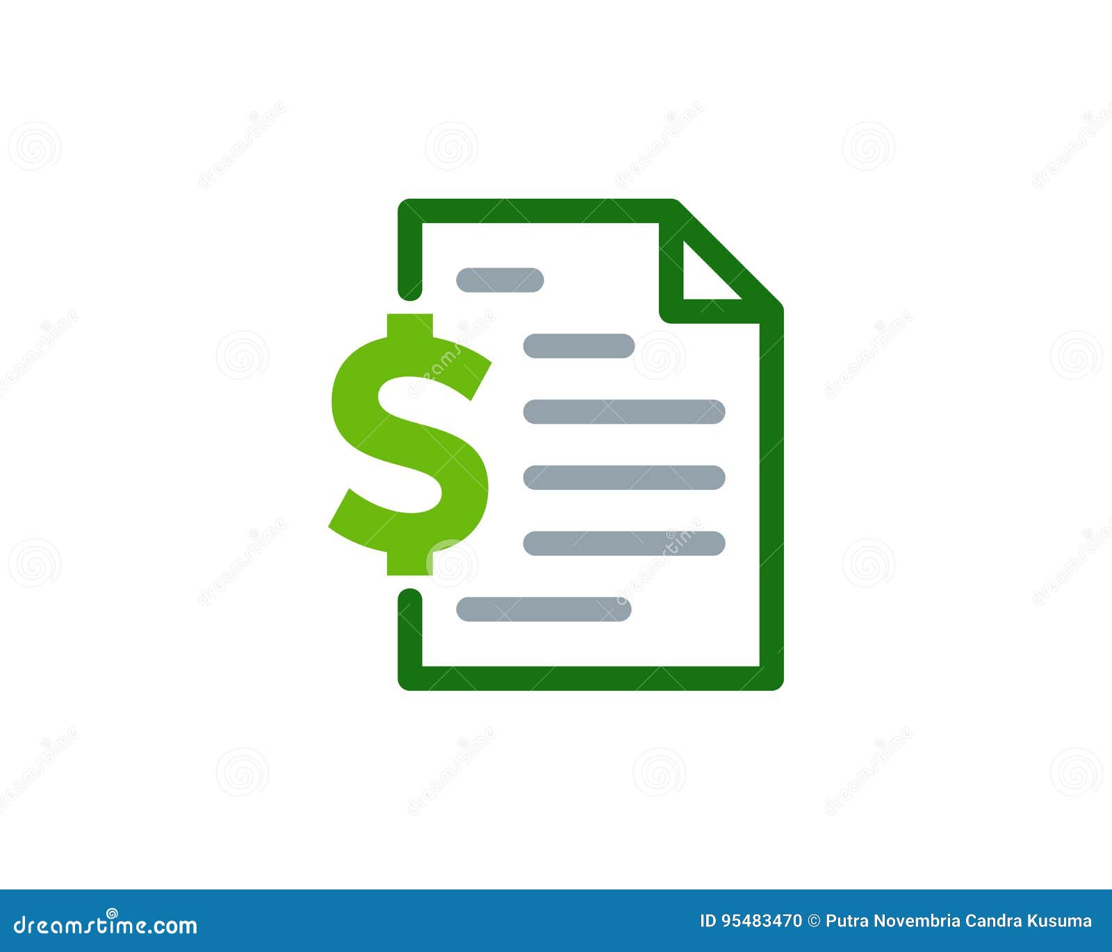 Money Document Icon Logo Design Element Stock Vector - Illustration of ...