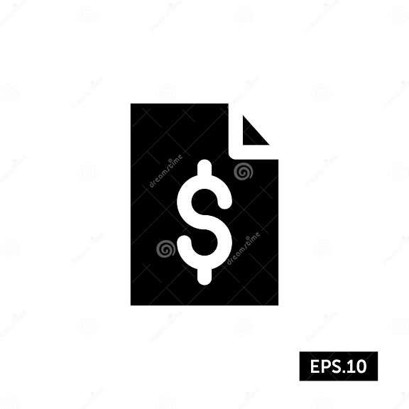Money Document Icon, Money Document Sign/Symbol Stock Vector ...