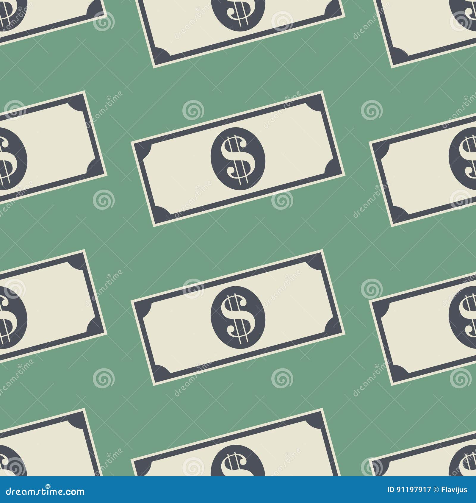 Money Dollar Banknotes Background. Cash Seamless Pattern Stock Vector ...