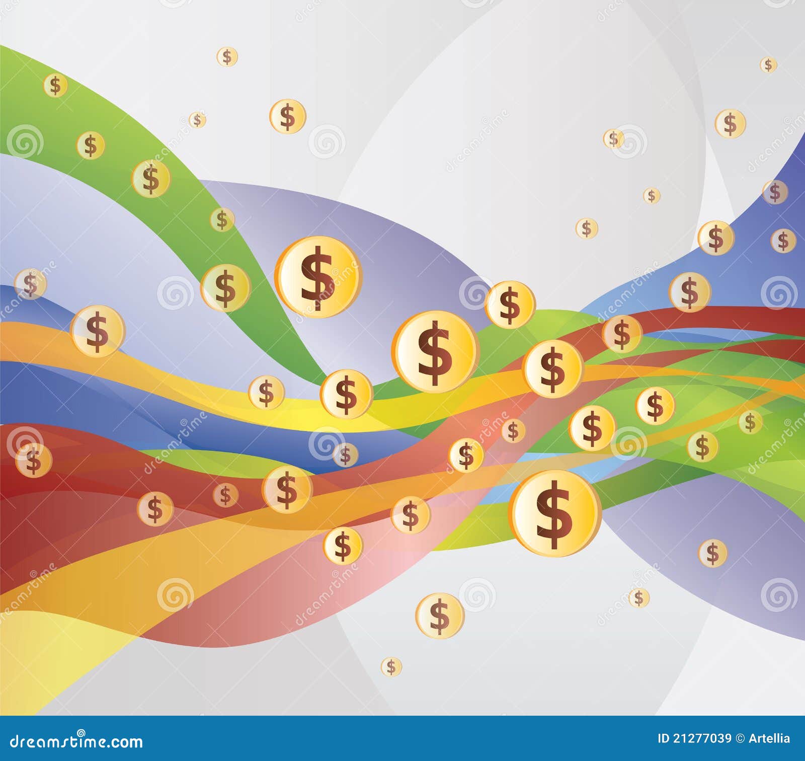 Money / Dollar Flow - Illustration Stock Vector - Illustration of ...
