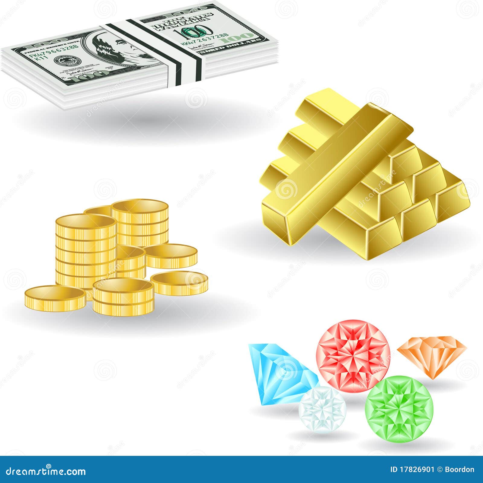 Money dollar gold stone stock vector. Illustration of protection - 17826901