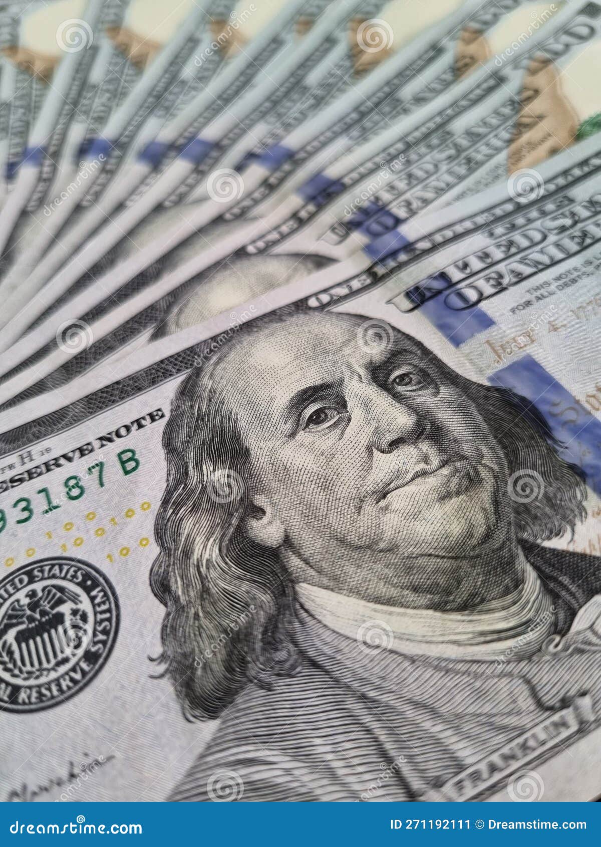 Money, Dollars, Banknotes,100 Dollars, Fan of Money, Stock Image ...